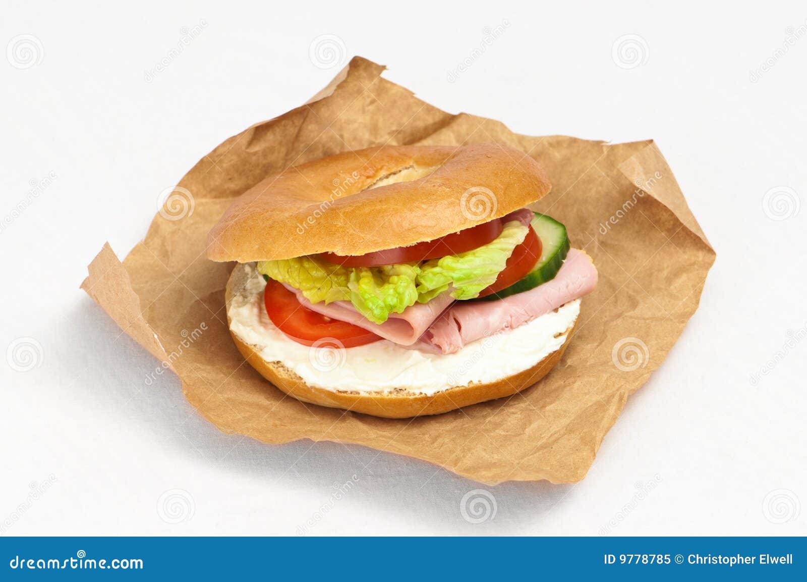 Unwrapping the Bagel stock image. Image of white, dough - 9778785