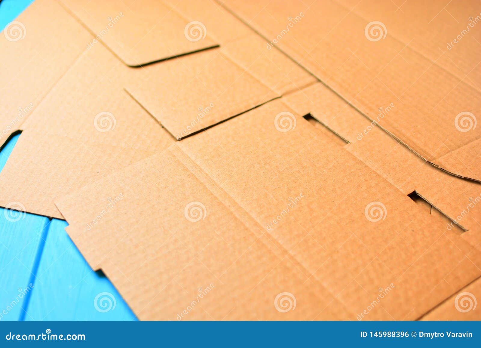 Unwrapping Cardboard Package Box Background Stock Photo - Image of ...