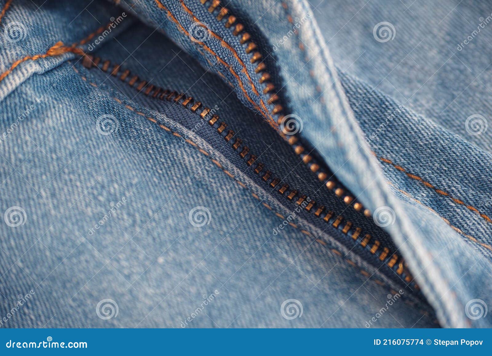 An Unzipped Zipper on a Pair of Jeans Stock Photo - Image of pair ...