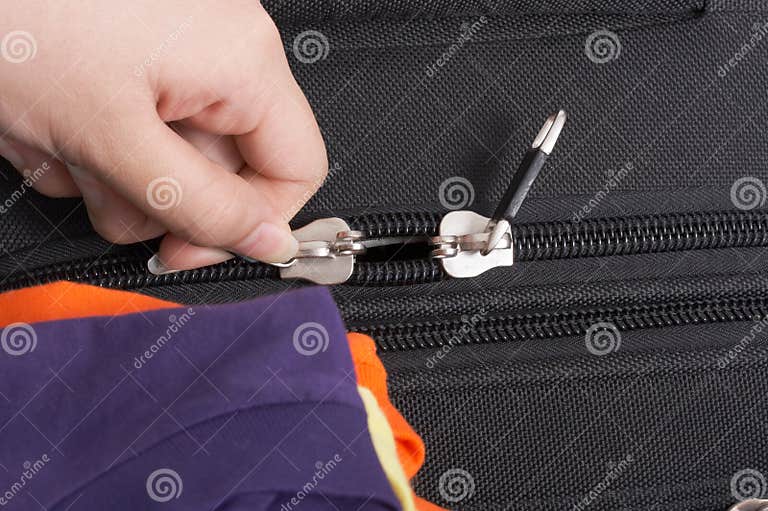Unzipping stock photo. Image of shirts, luggage, clothing - 3446834