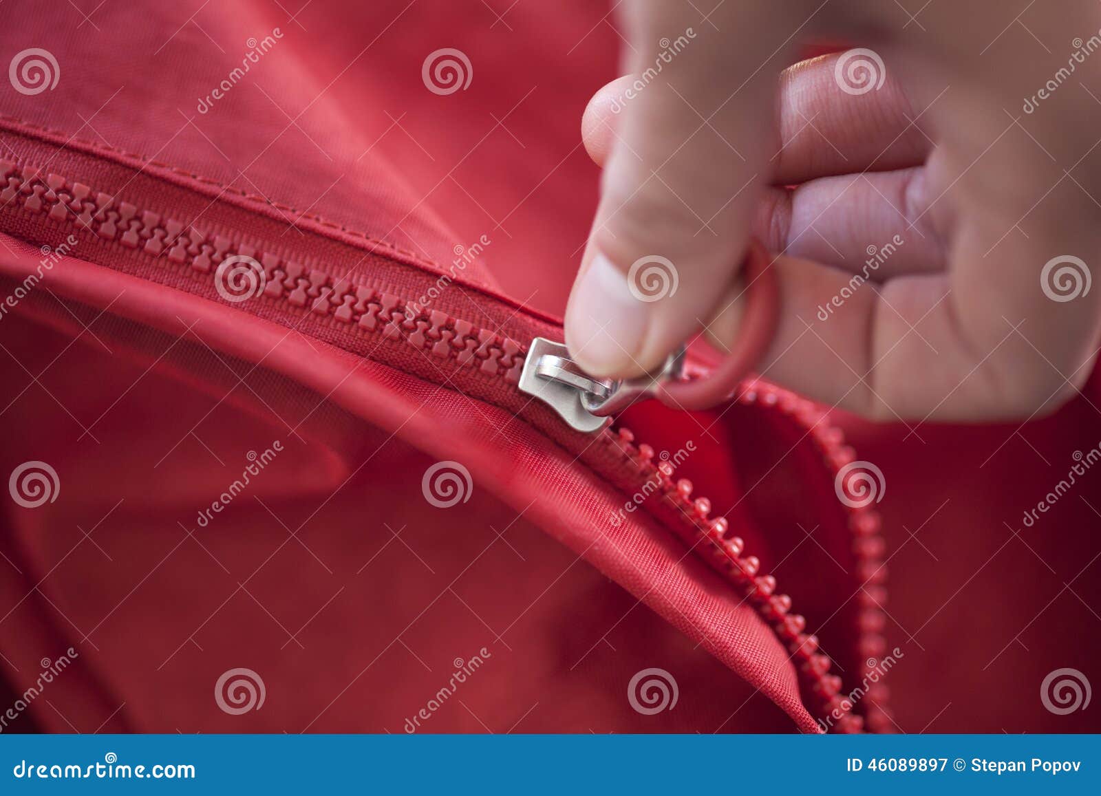 Unzipping a bag stock image. Image of opening, human - 46089897