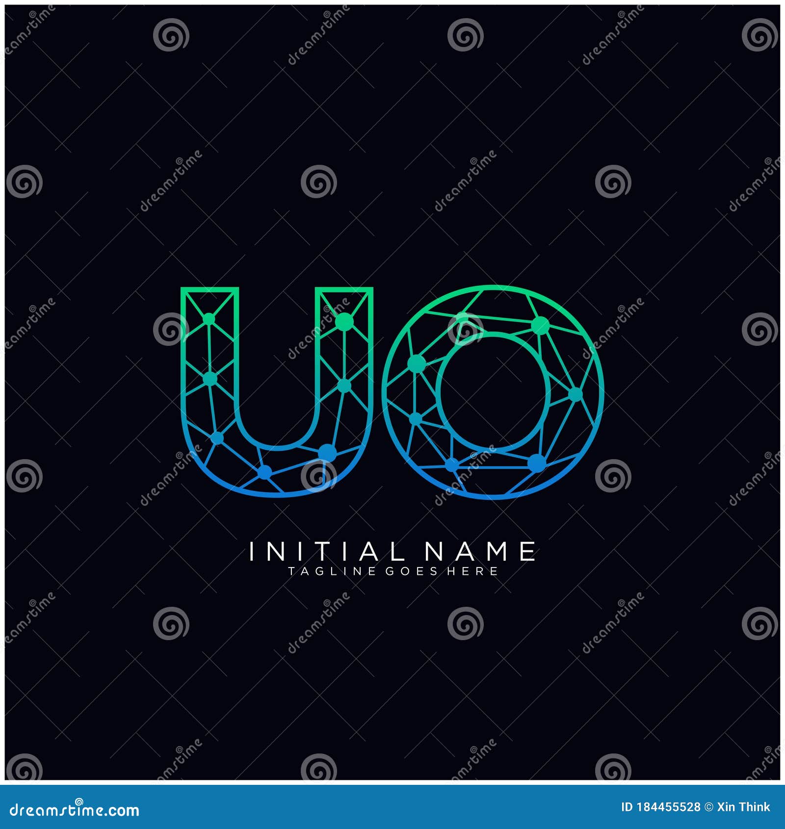 UO Letter Logo Icon Design Template Elements Stock Vector ...
