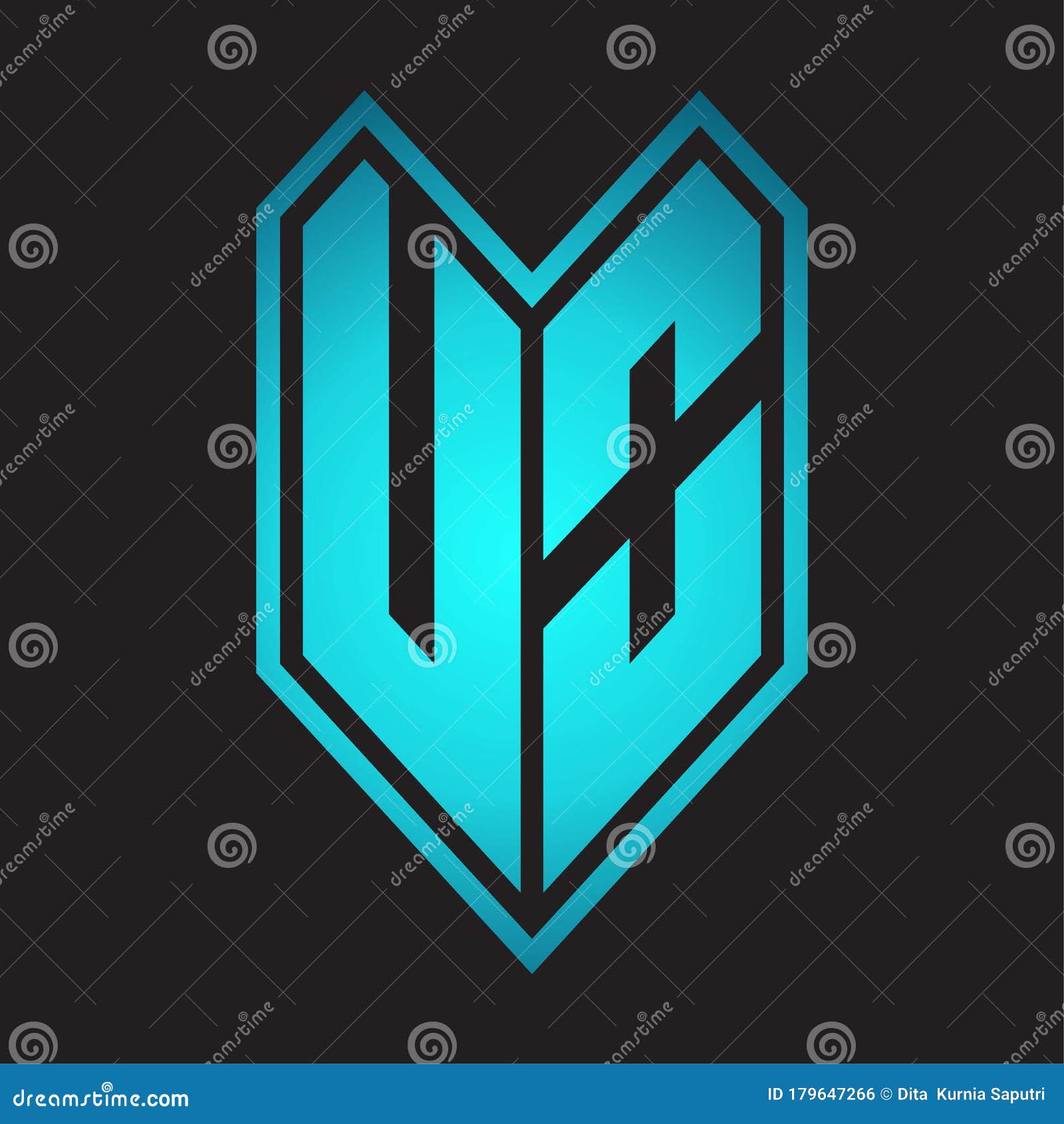UO Logo Monogram with Emblem Line Style Isolated on Blue Gradient ...