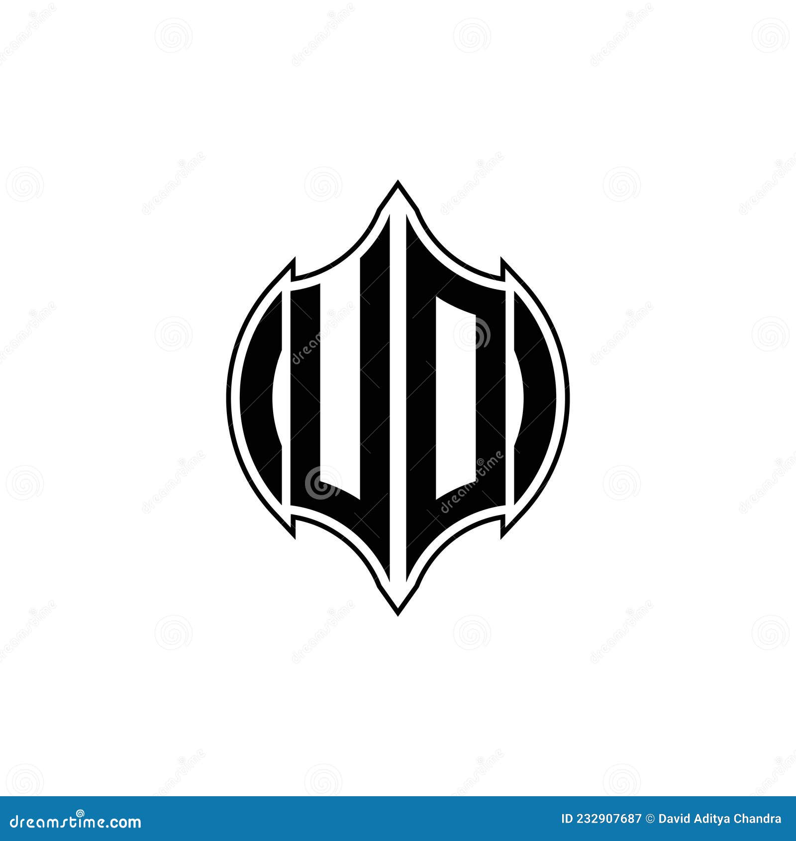 UO Logo Monogram Geometric Shield Shape Style Stock Vector ...