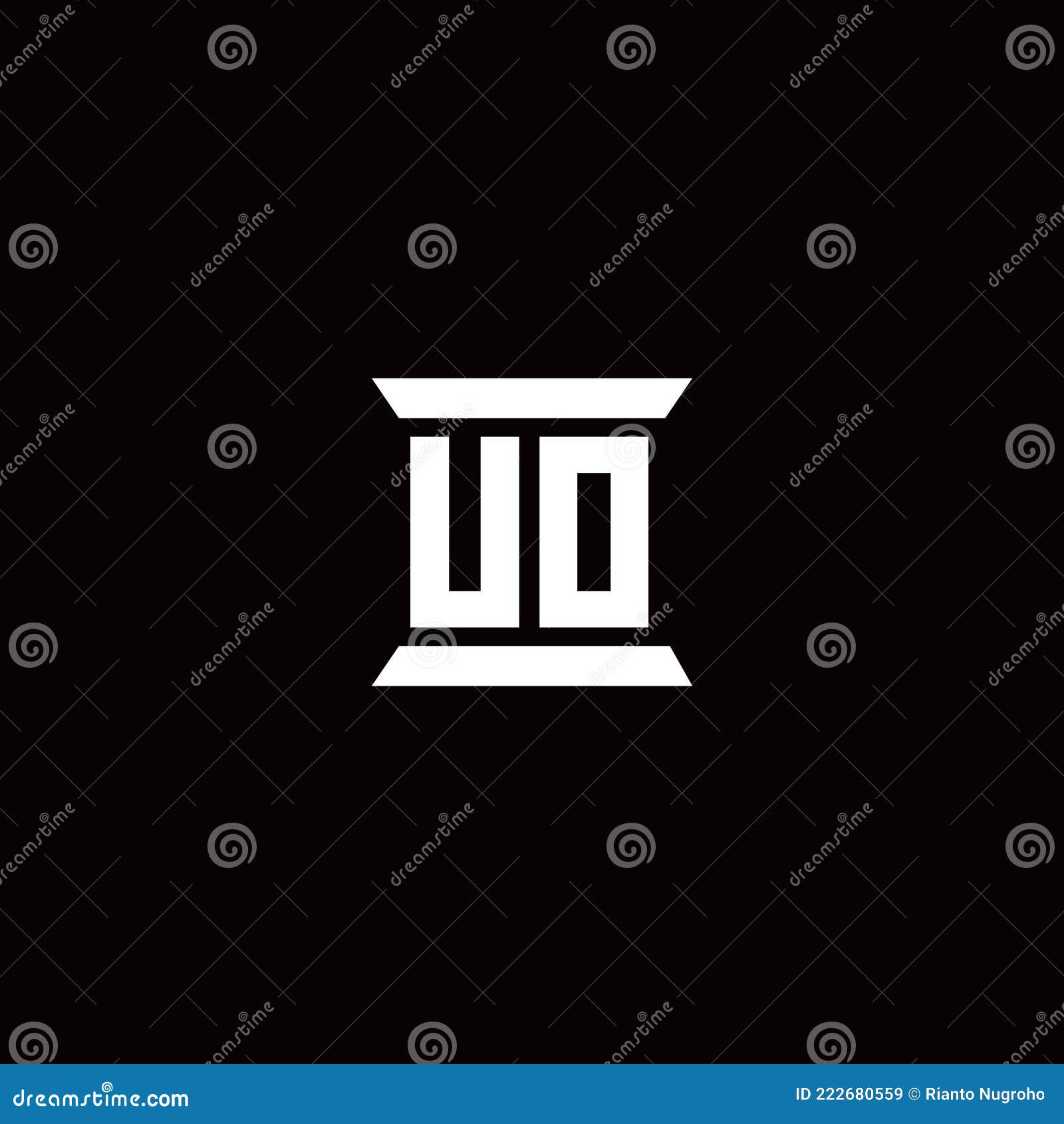 UO Logo Monogram with Pillar Shape Designs Template Stock Vector ...