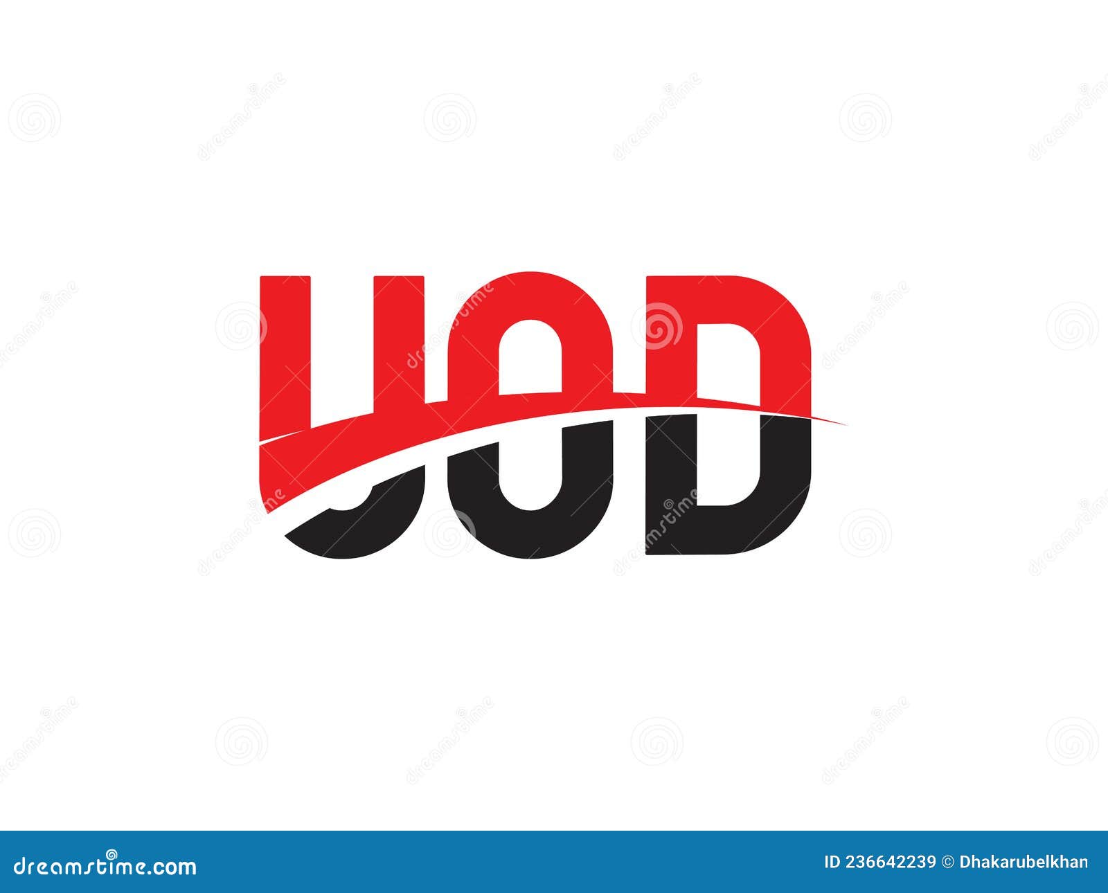 UOD Letter Initial Logo Design Vector Illustration Stock Vector ...