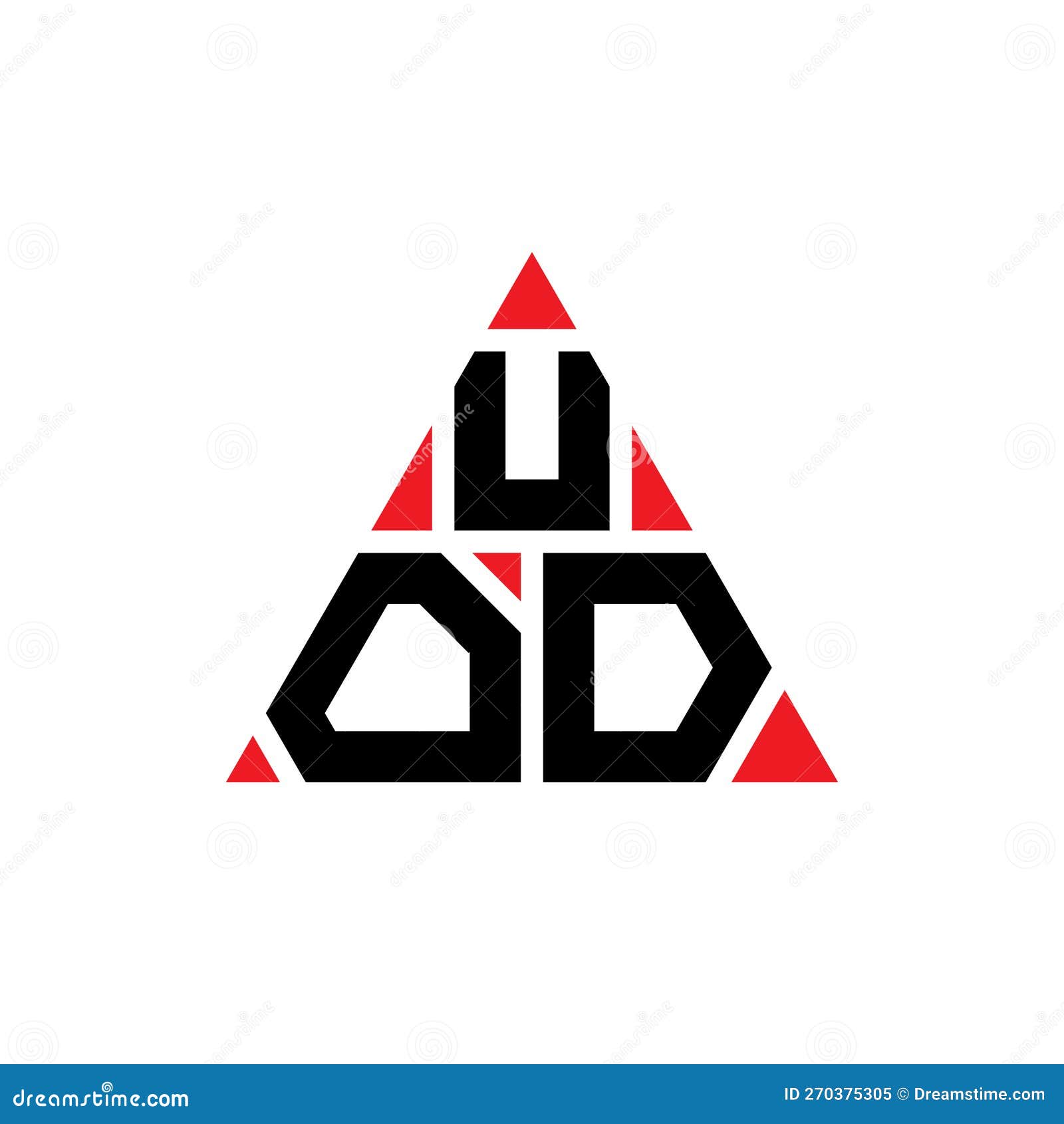 UOD Triangle Letter Logo Design with Triangle Shape. UOD Triangle Logo ...