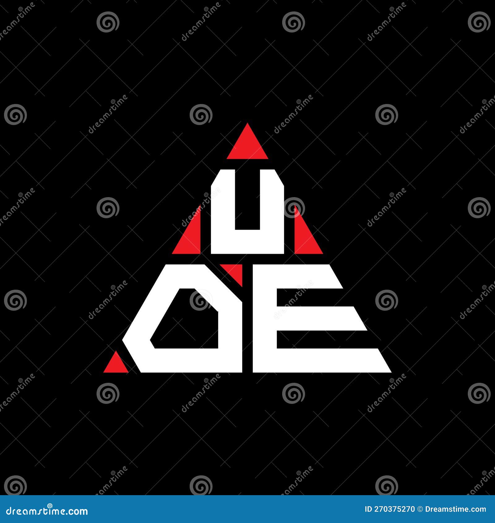 UOE Triangle Letter Logo Design with Triangle Shape. UOE Triangle Logo ...