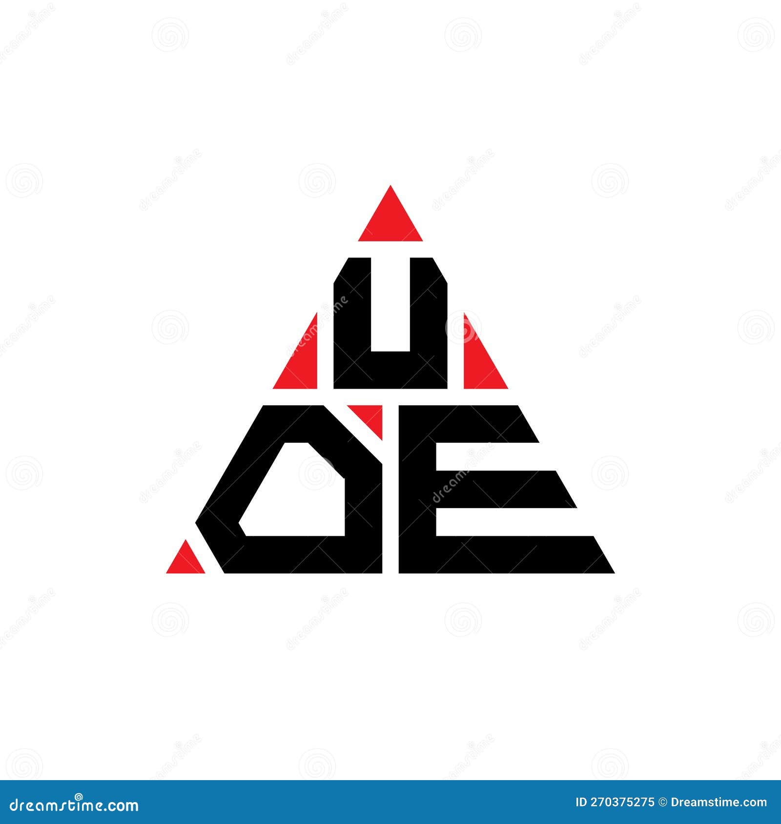 UOE Triangle Letter Logo Design with Triangle Shape. UOE Triangle Logo ...