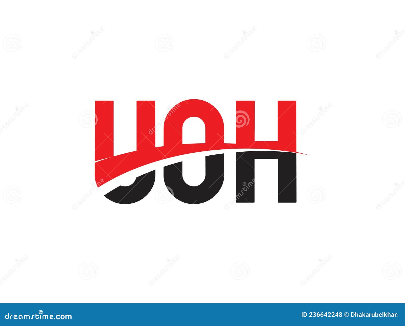 UOH Letter Initial Logo Design Vector Illustration Stock Vector ...