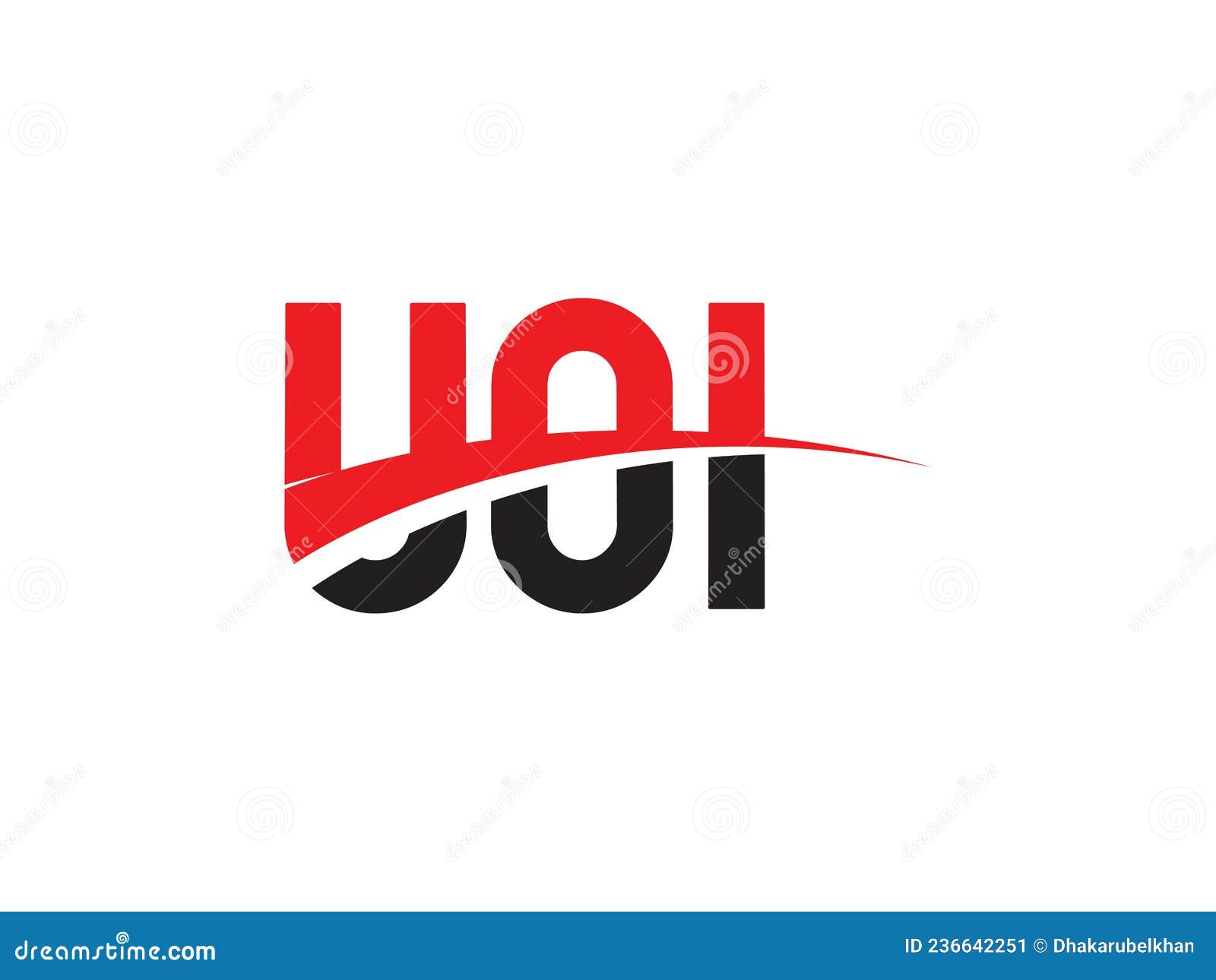 UOI Letter Initial Logo Design Vector Illustration Stock Vector ...