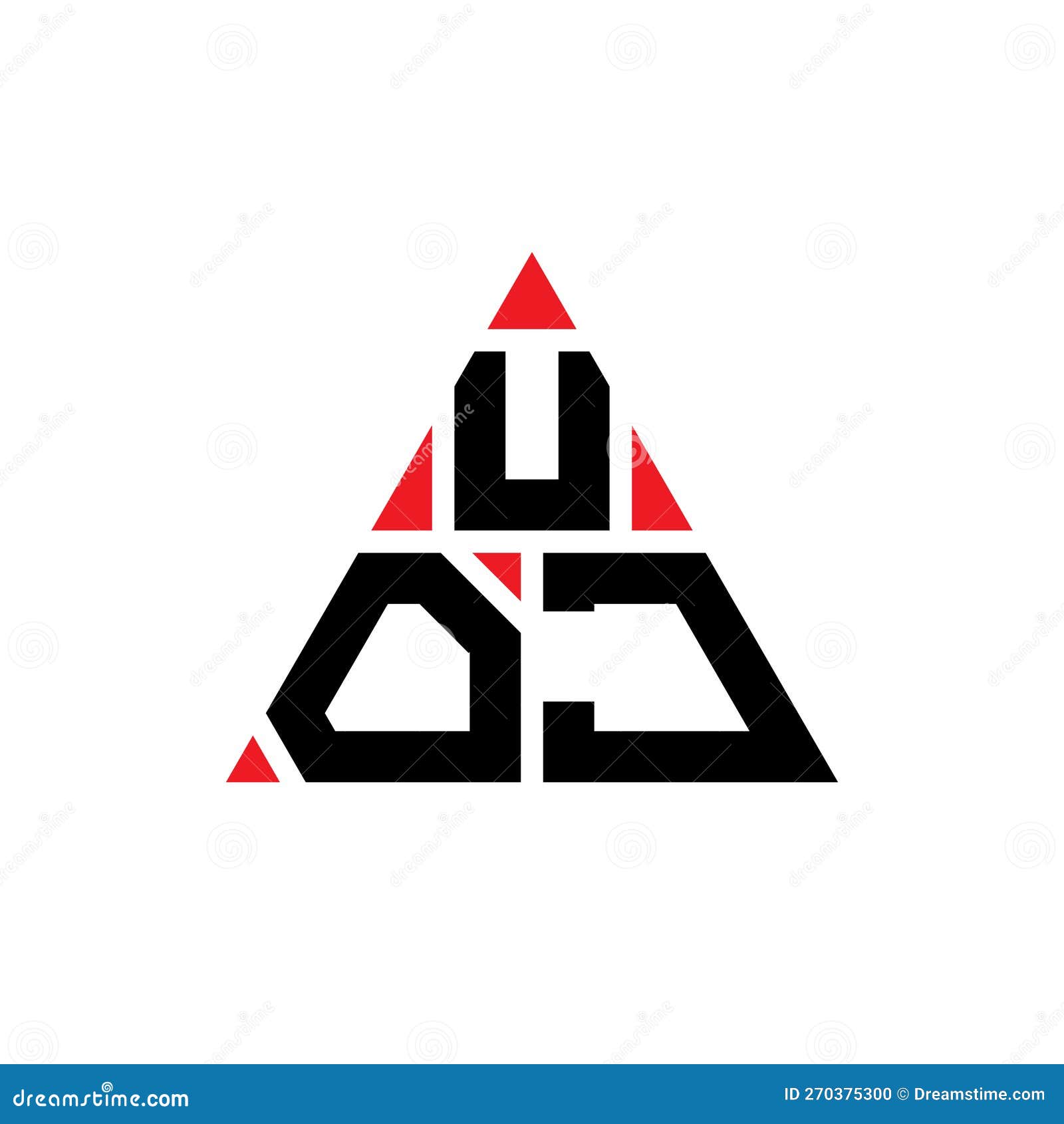 UOJ Triangle Letter Logo Design with Triangle Shape. UOJ Triangle Logo ...