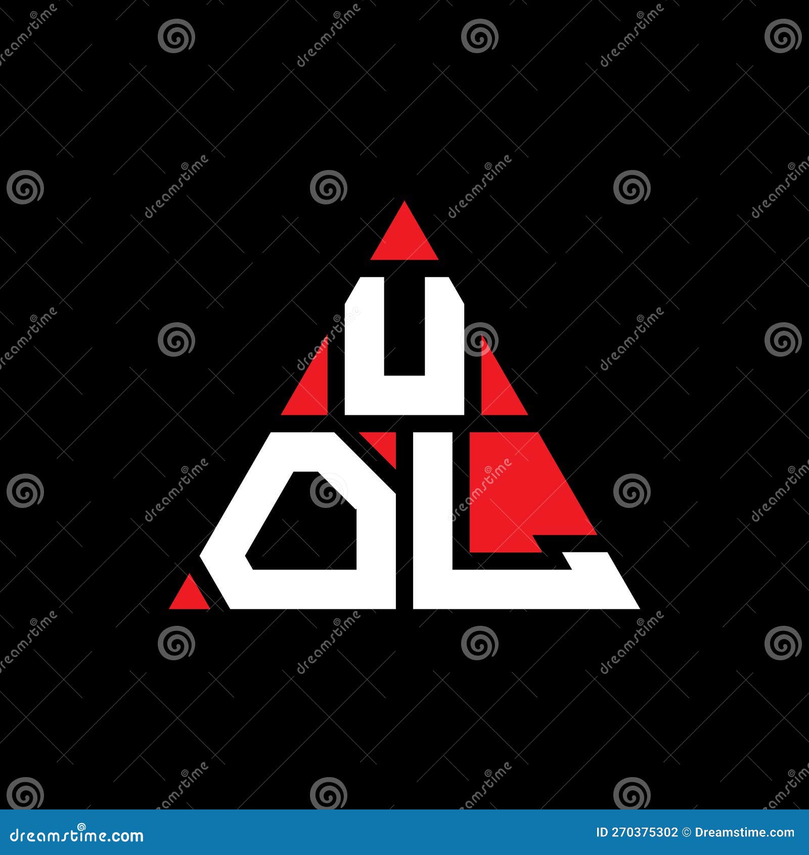 UOL Triangle Letter Logo Design with Triangle Shape. UOL Triangle Logo ...