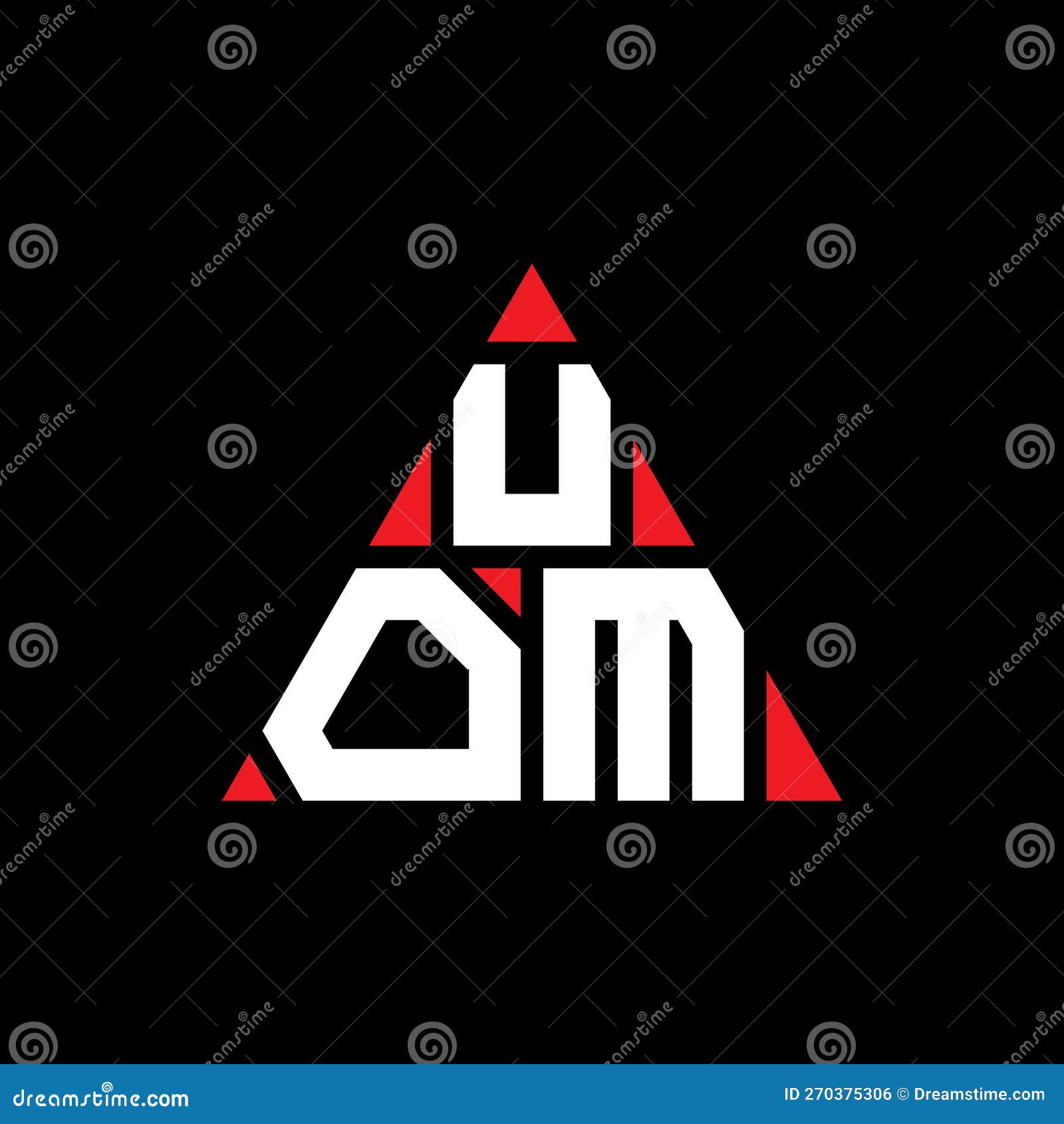 UOM Triangle Letter Logo Design with Triangle Shape. UOM Triangle Logo ...