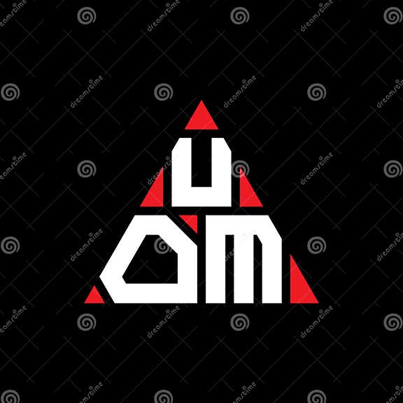 UOM Triangle Letter Logo Design with Triangle Shape. UOM Triangle Logo ...