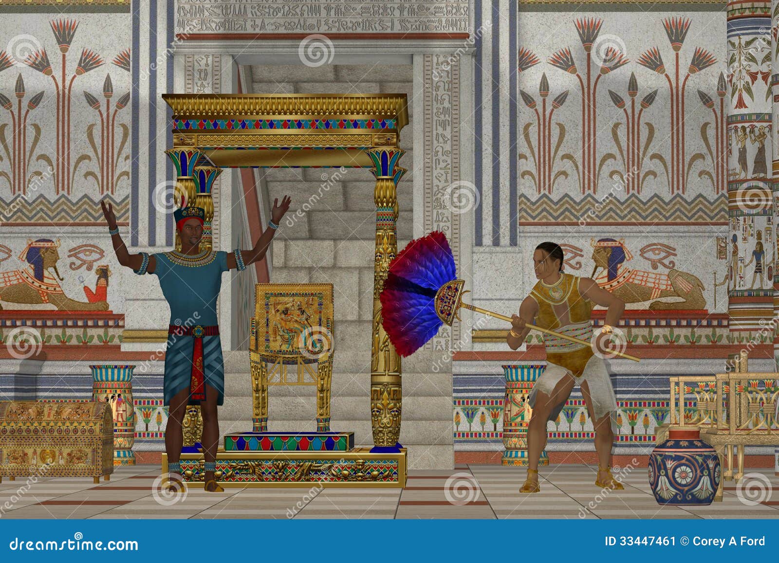 Uomini egiziani antichi illustrazione di stock. Illustrazione di ...