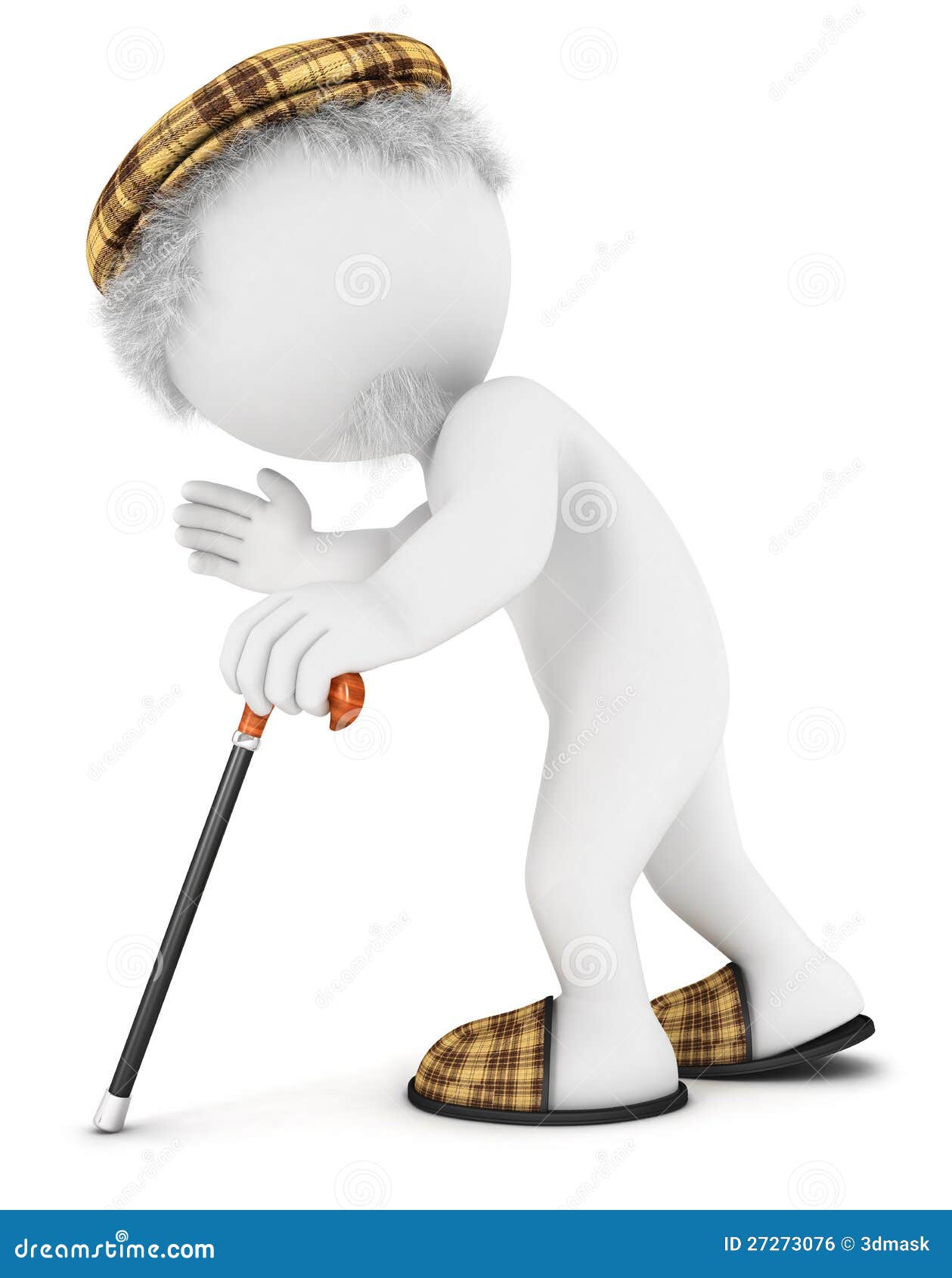 Uomo Anziano Della Gente Bianca 3d Illustrazione di Stock ...