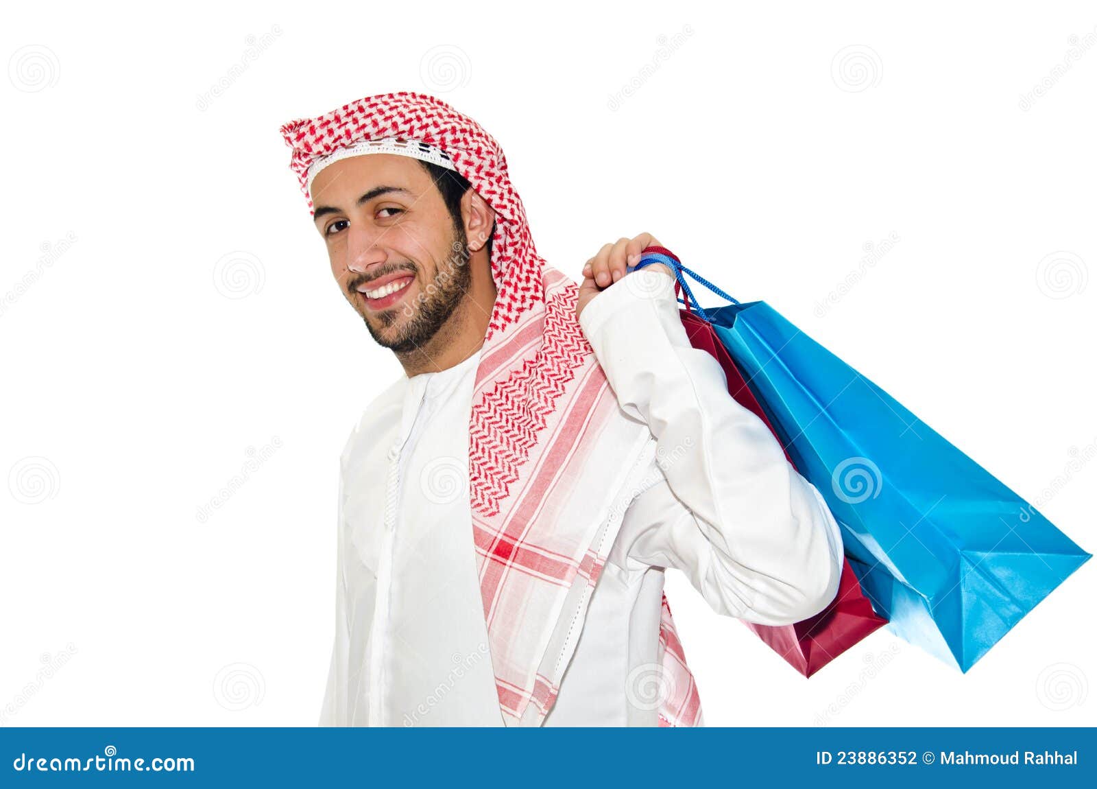 Uomo arabo fotografia stock. Immagine di adulto, sacchetti - 23886352