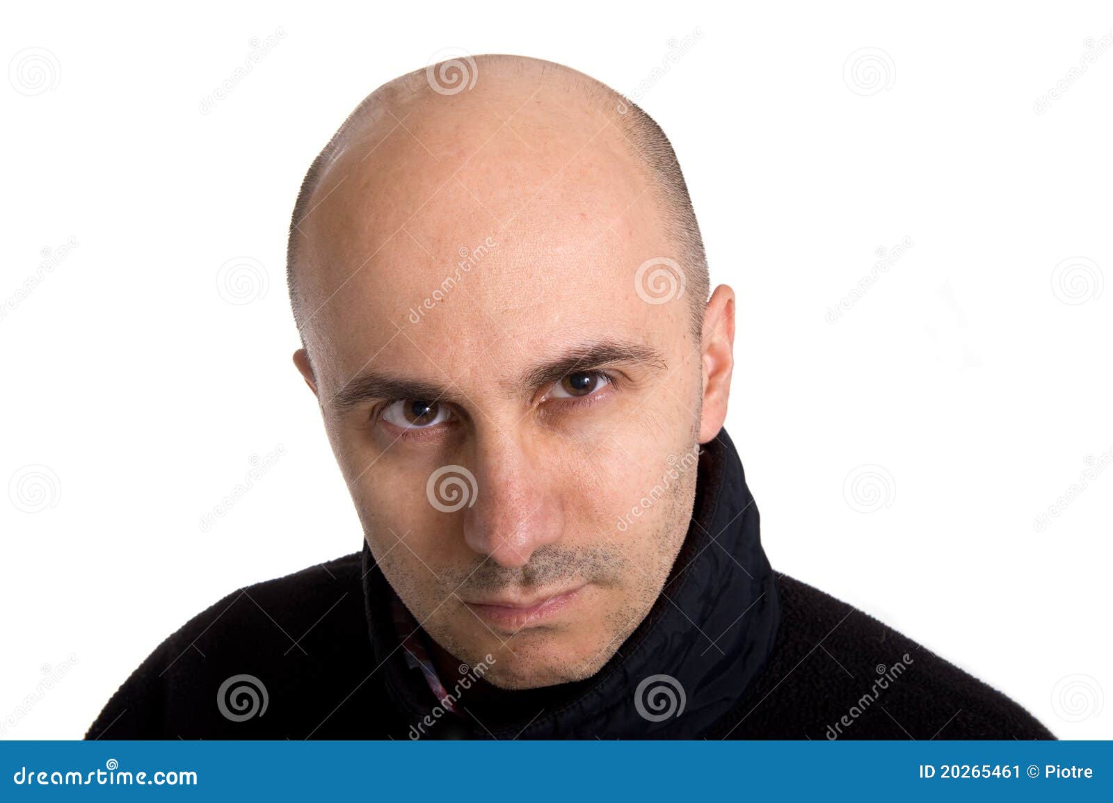 Uomo calvo immagine stock. Immagine di bizzarro, sospetto - 20265461