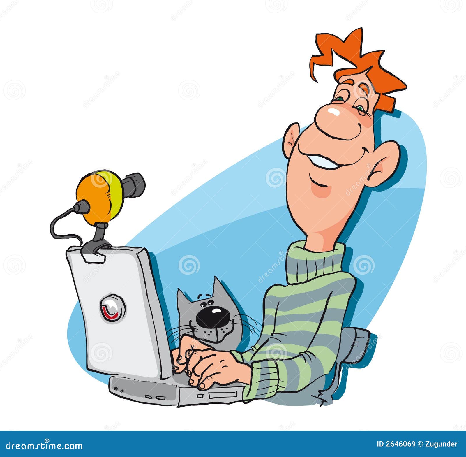 Uomo Con Il Pc Del Computer Portatile Illustrazione Vettoriale ...