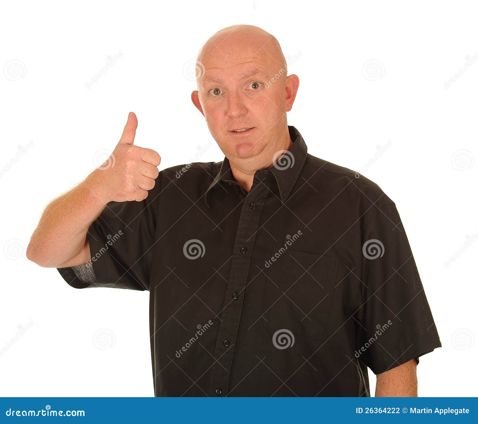 Uomo con il pollice in su fotografia stock. Immagine di segno - 26364222