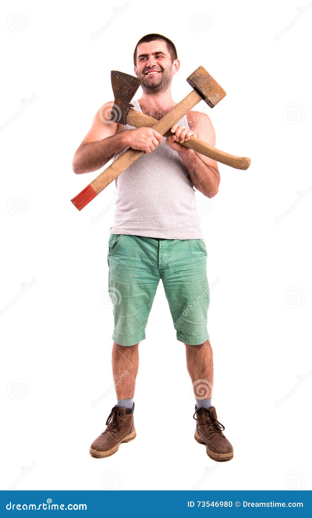 Uomo Con Un'ascia E Un Martello Fotografia Stock - Immagine di adulti ... Uomo Con Un'ascia E Un Martello Fotografia Stock - Immagine di adulti ...