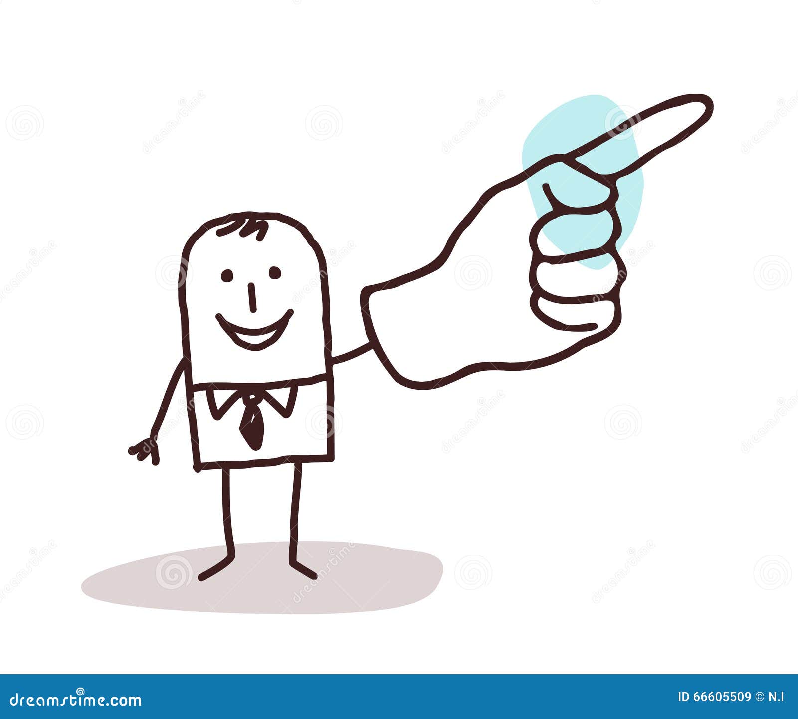 Uomo D'affari Che Indica Dito Su Illustrazione Vettoriale ...