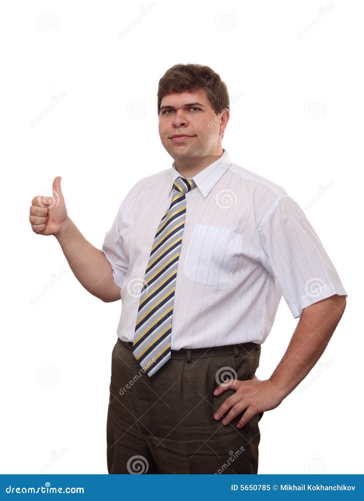 Uomo D'affari Con Il Pollice in Su Immagine Stock - Immagine di sorriso ...