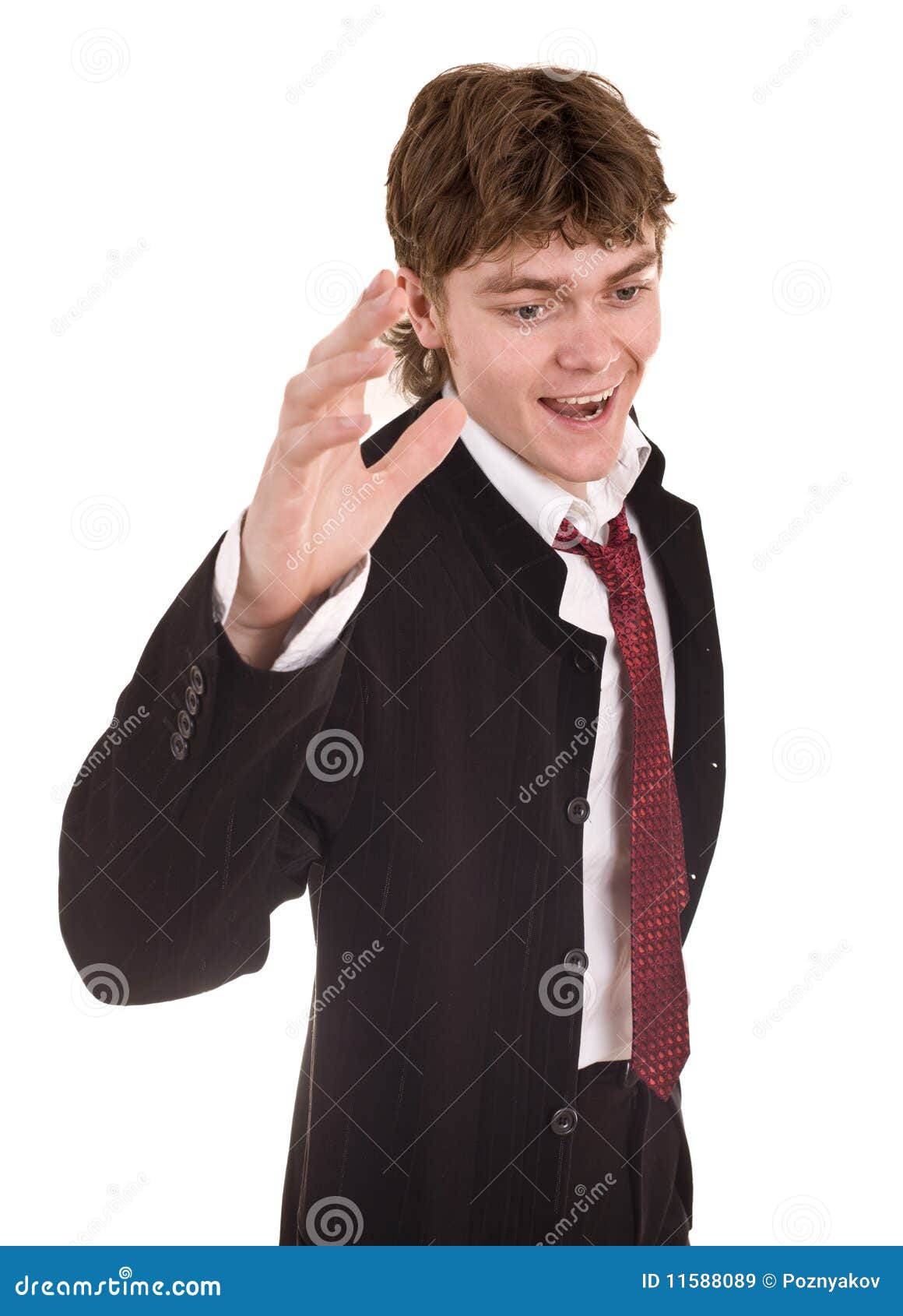 Uomo D'affari Con La Mano Outstretched Saluto. Immagine Stock ...