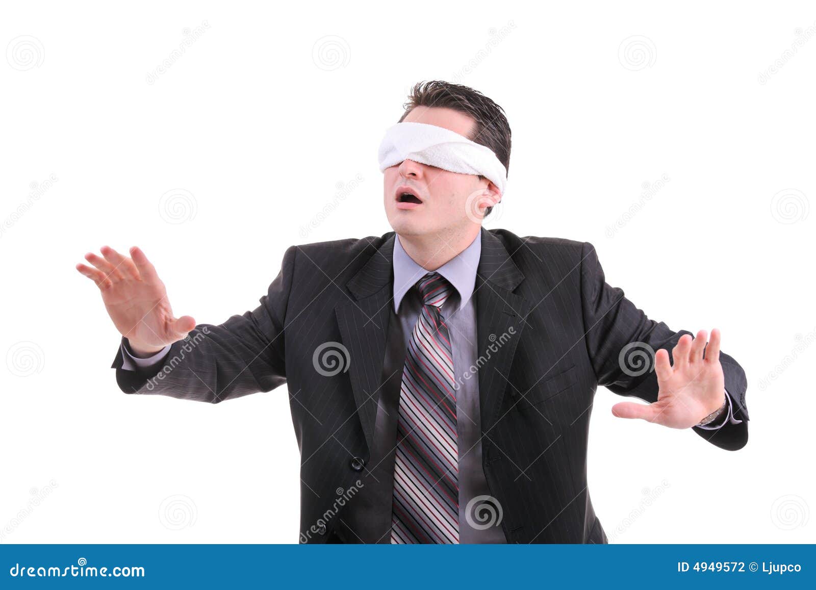 Uomo d'affari disorientato fotografia stock. Immagine di umore - 4949572