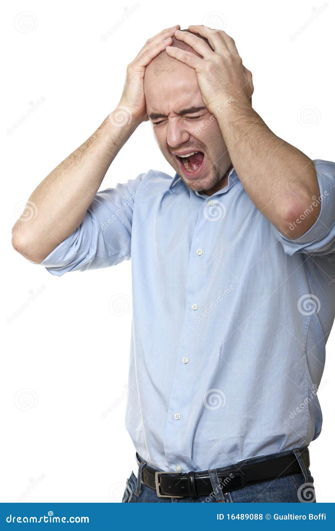 Uomo d'affari disperato fotografia stock. Immagine di depressione ...