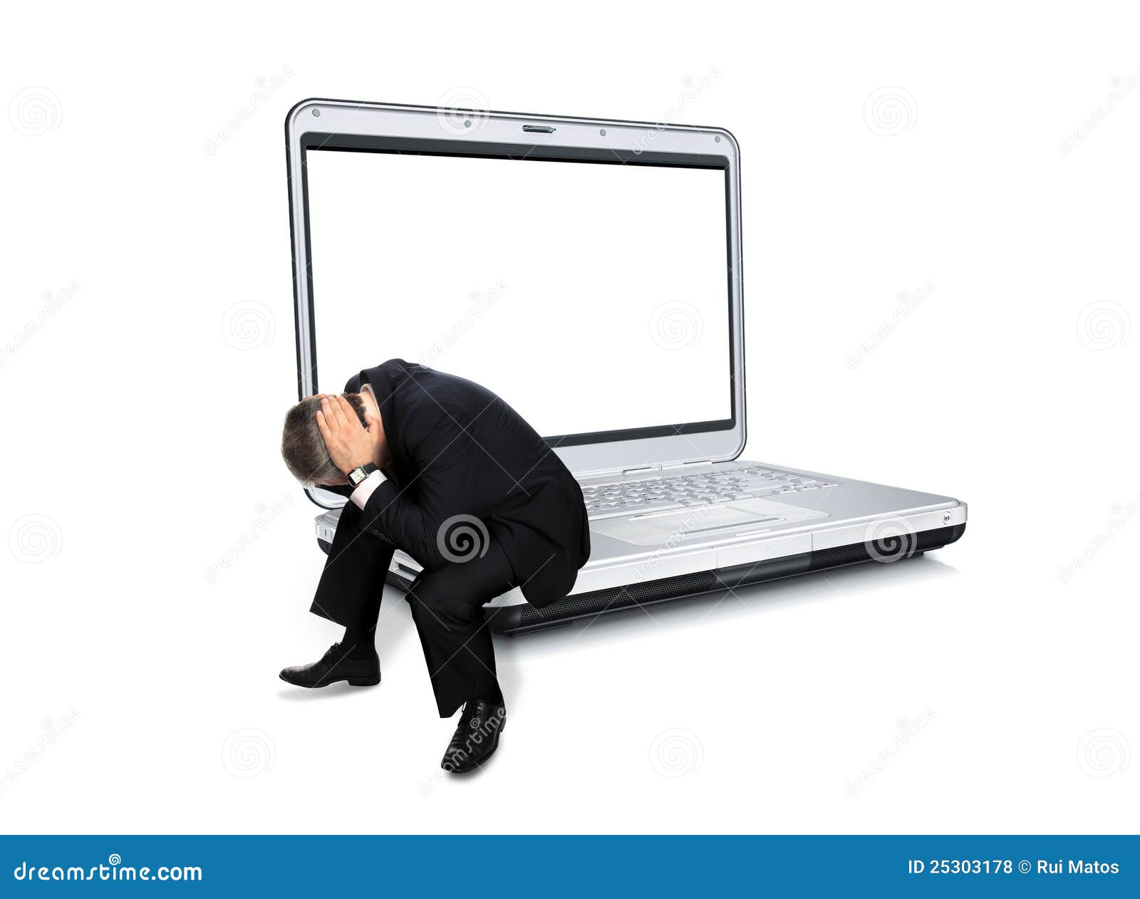 Uomo d'affari disperato fotografia stock. Immagine di rotto - 25303178