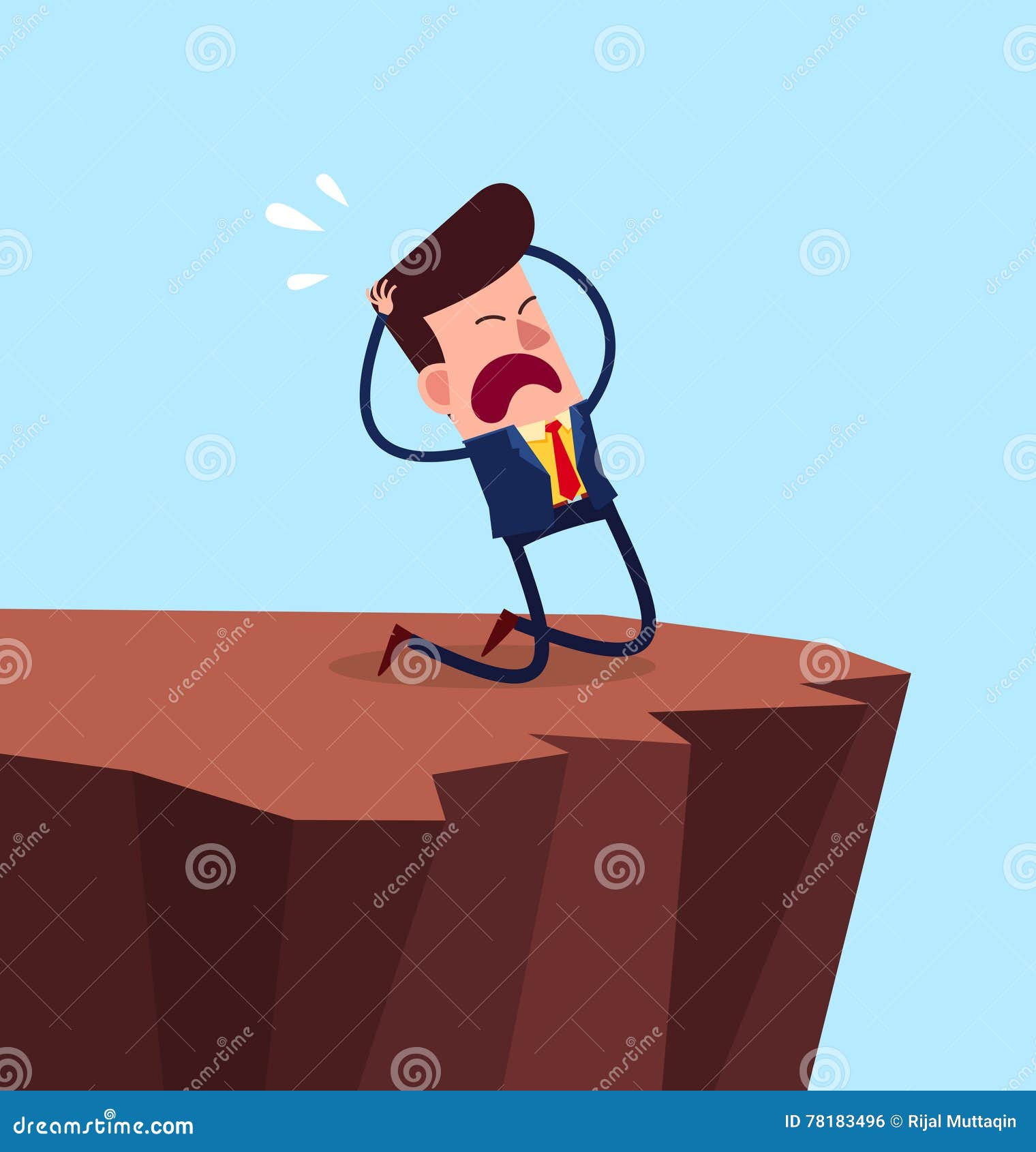 Uomo d'affari disperato illustrazione vettoriale. Illustrazione di ...