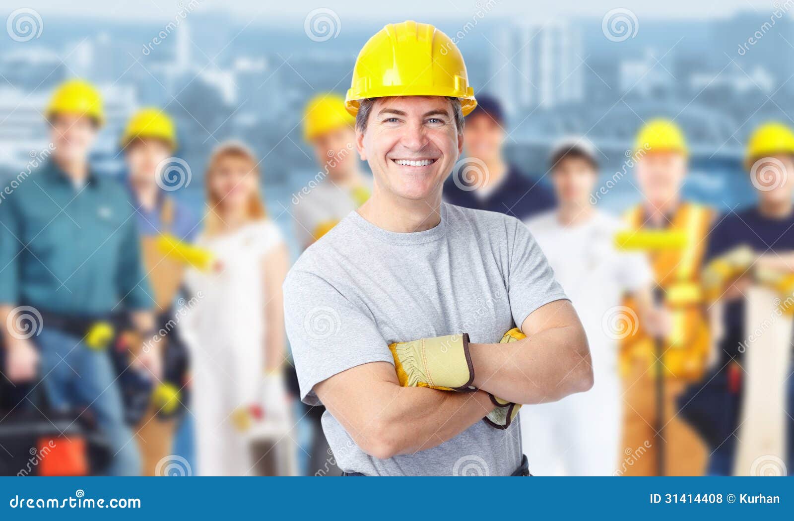 Uomo del muratore. fotografia stock. Immagine di azienda - 31414408