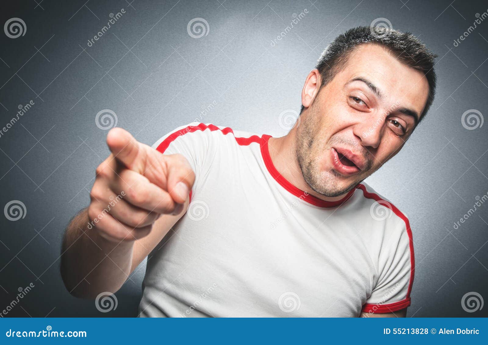 Uomo divertente di risata fotografia stock. Immagine di facciale - 55213828