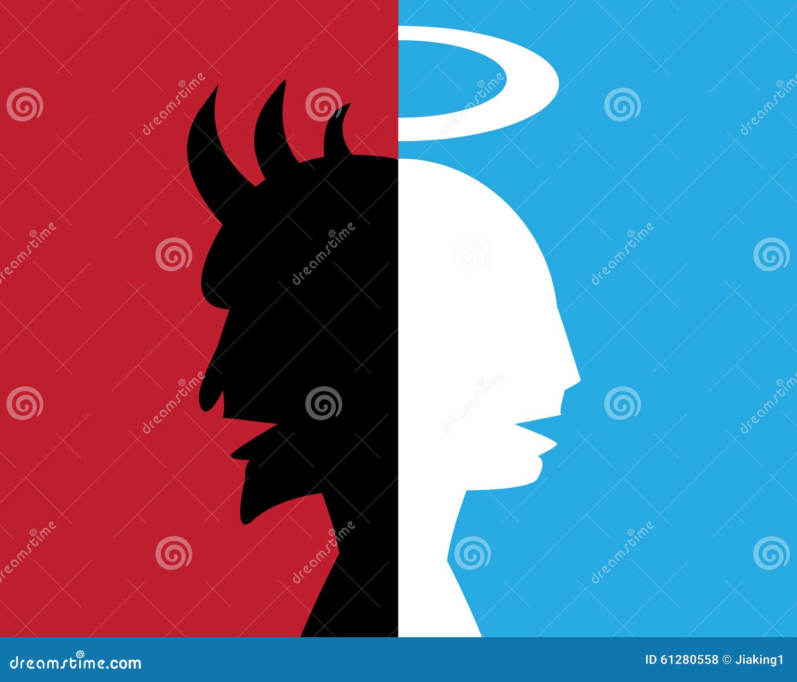 Uomo a Due Facce, Ipocrita, Persona Ingannevole Illustrazione ...