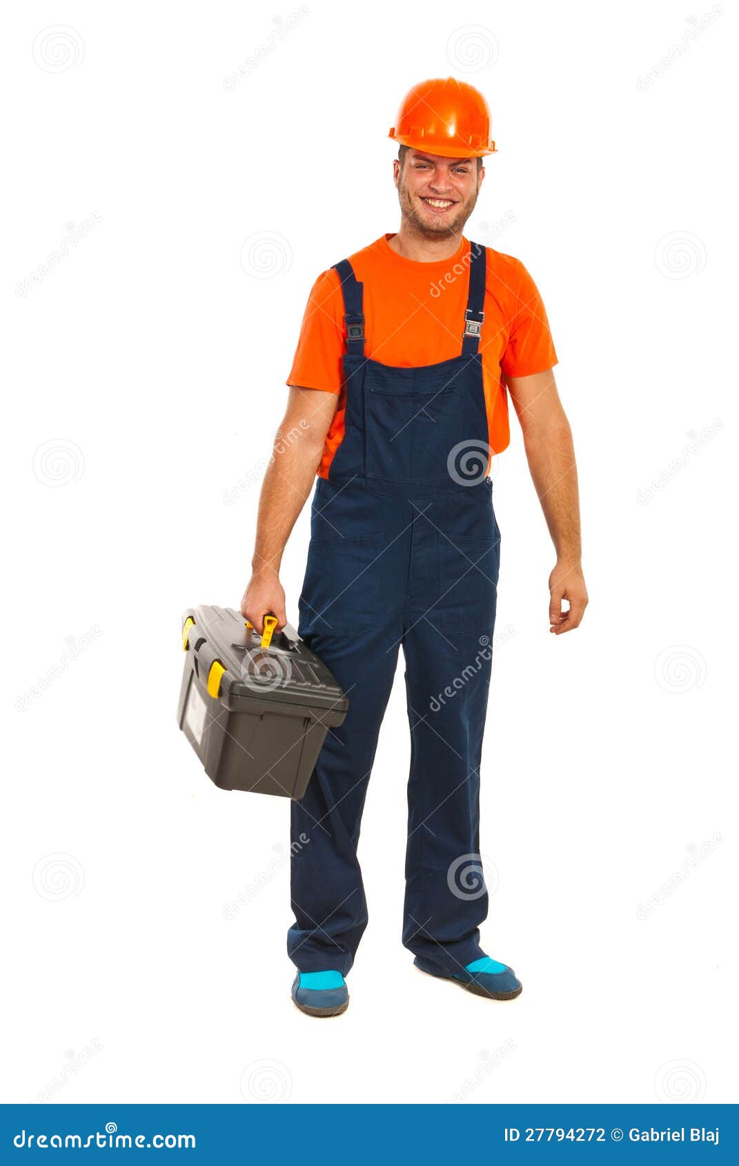 Uomo felice dell'operaio fotografia stock. Immagine di adulto - 27794272