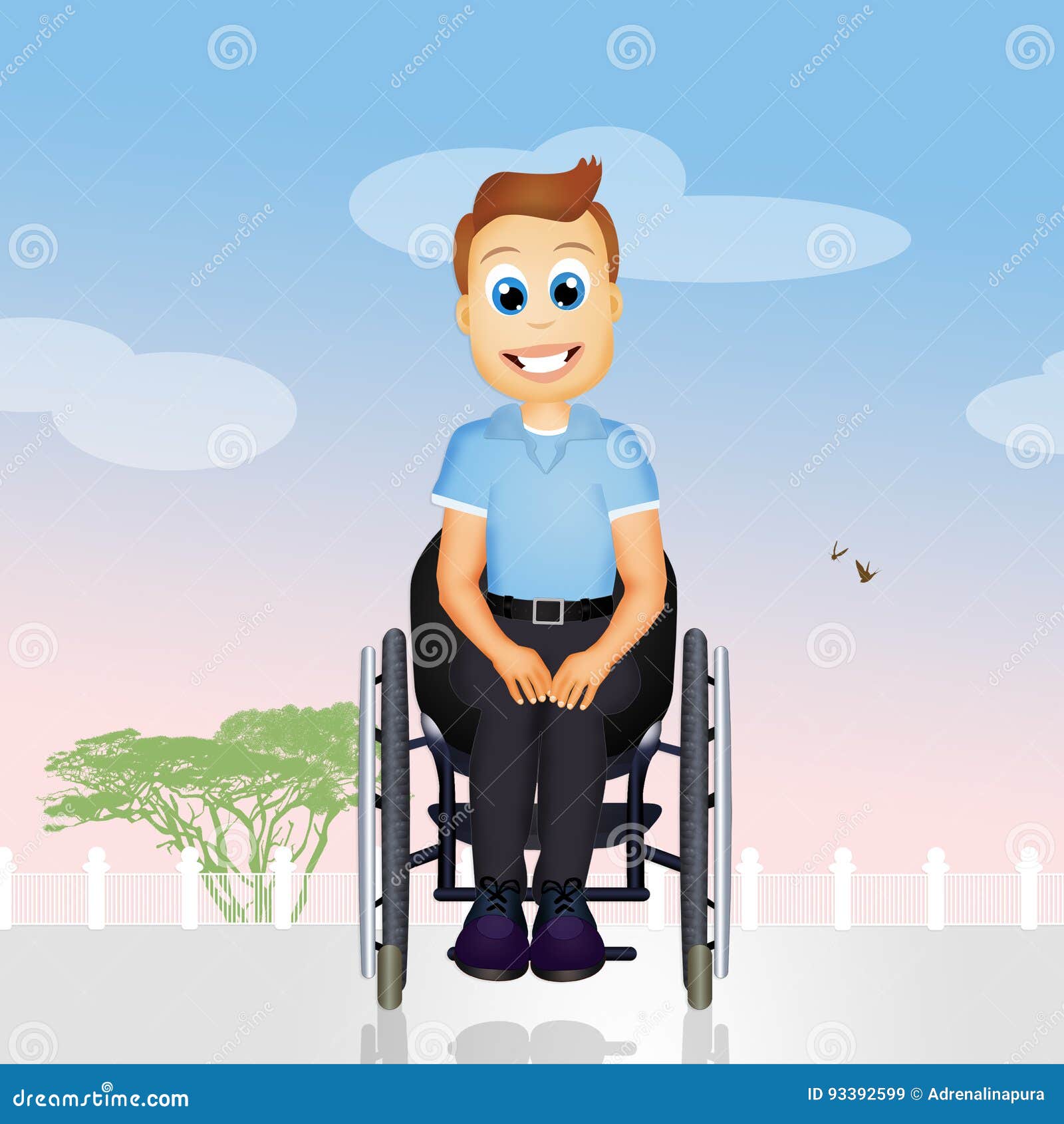 Uomo invalido illustrazione di stock. Illustrazione di barriere - 93392599