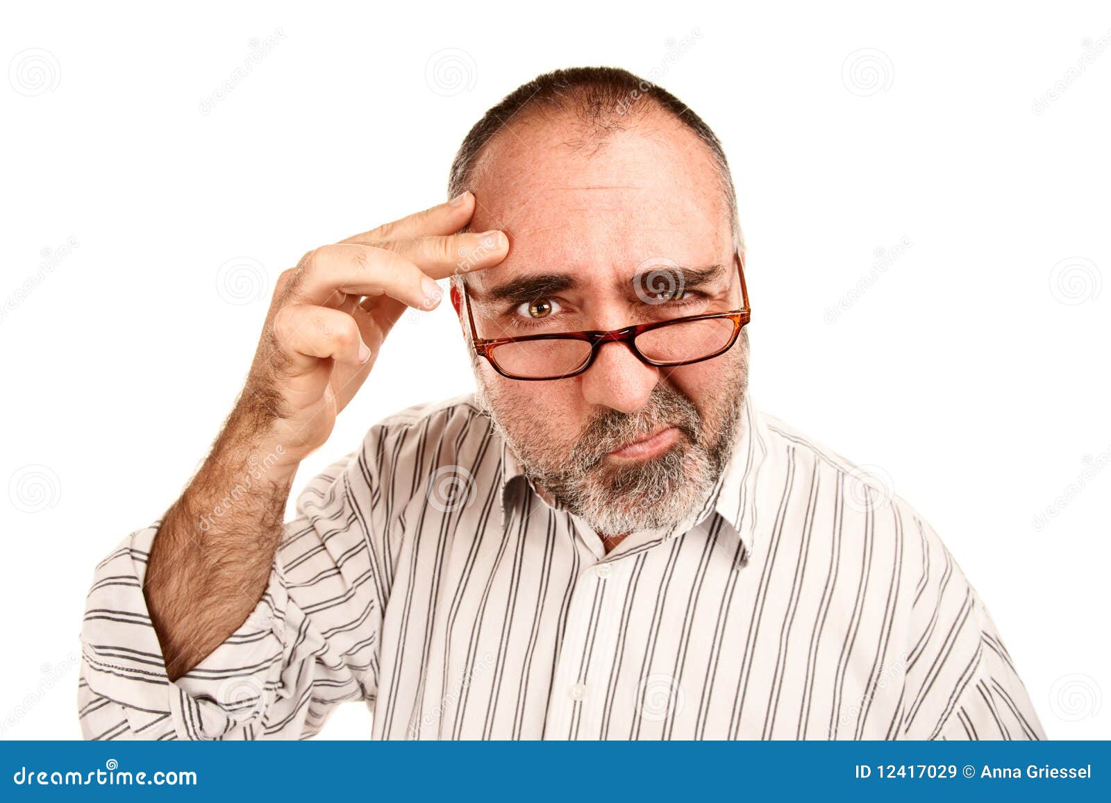 Uomo maturo confuso immagine stock. Immagine di incerto - 12417029