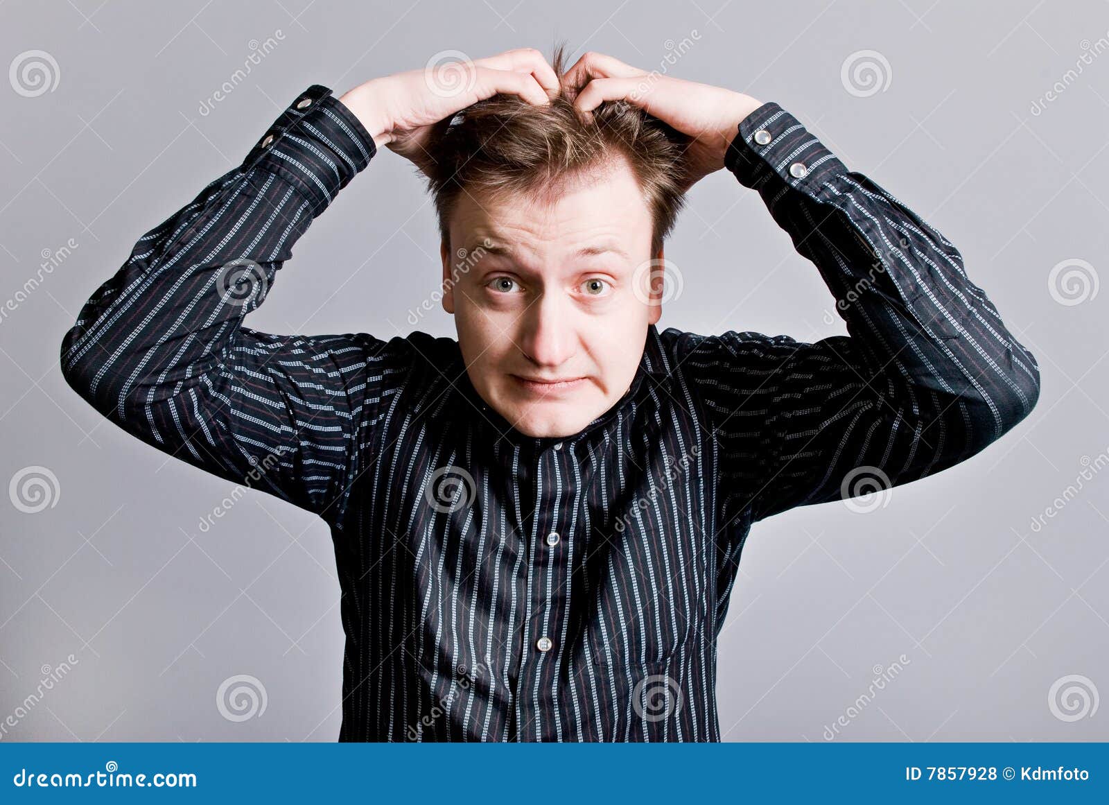 Uomo nella confusione fotografia stock. Immagine di tristezza - 7857928