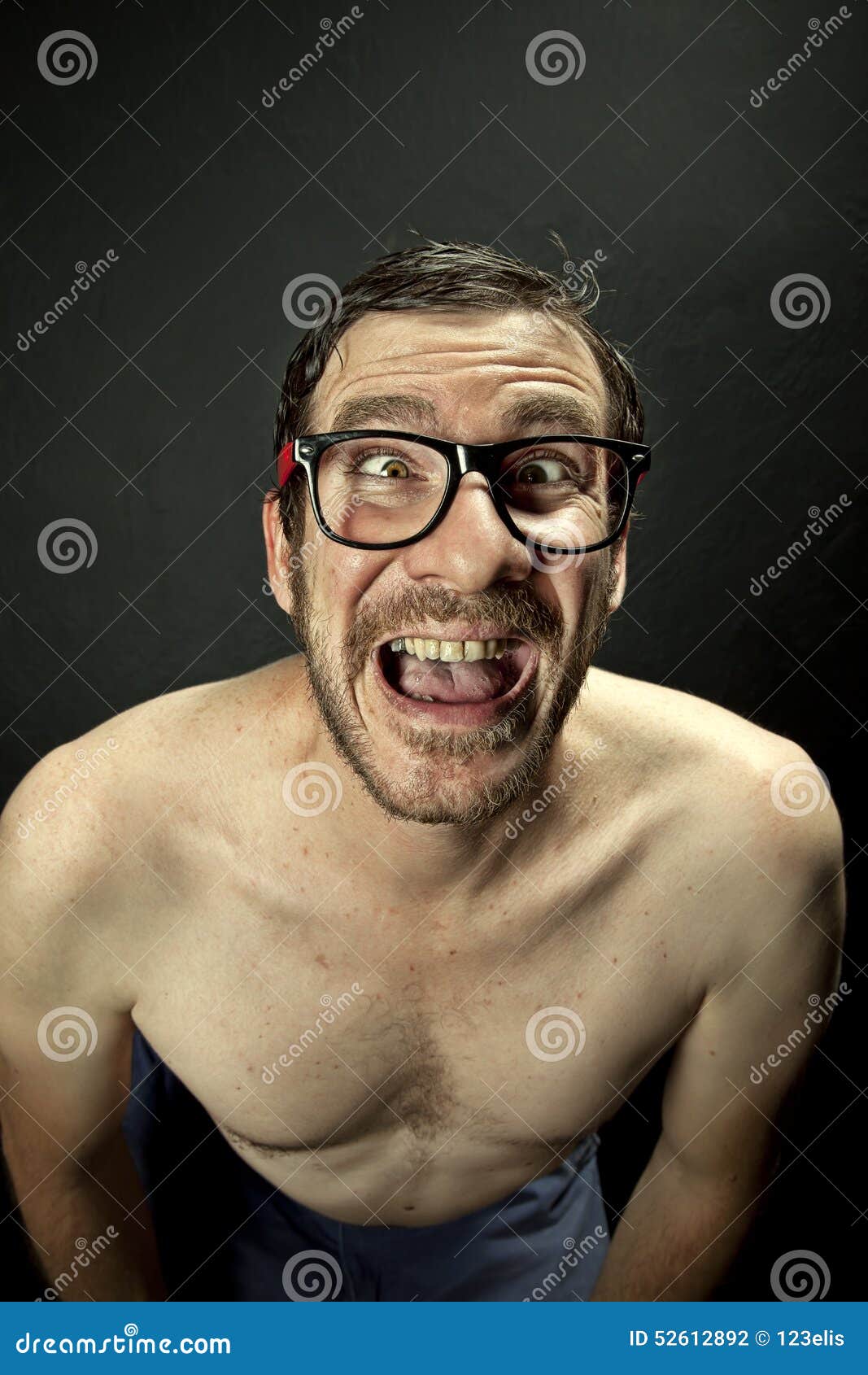 Uomo pazzesco fotografia stock. Immagine di adulto, pazzo - 52612892