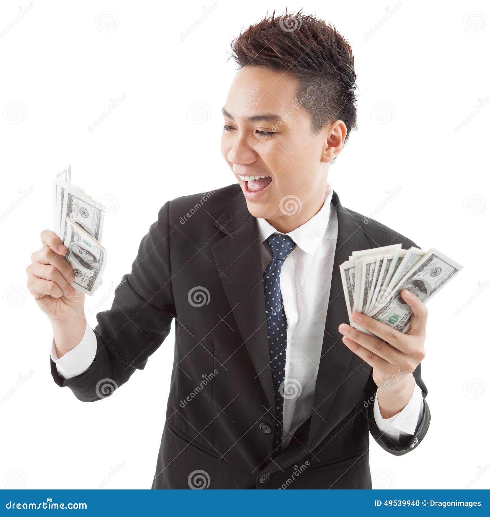 Uomo ricco felice fotografia stock. Immagine di ricchezza - 49539940