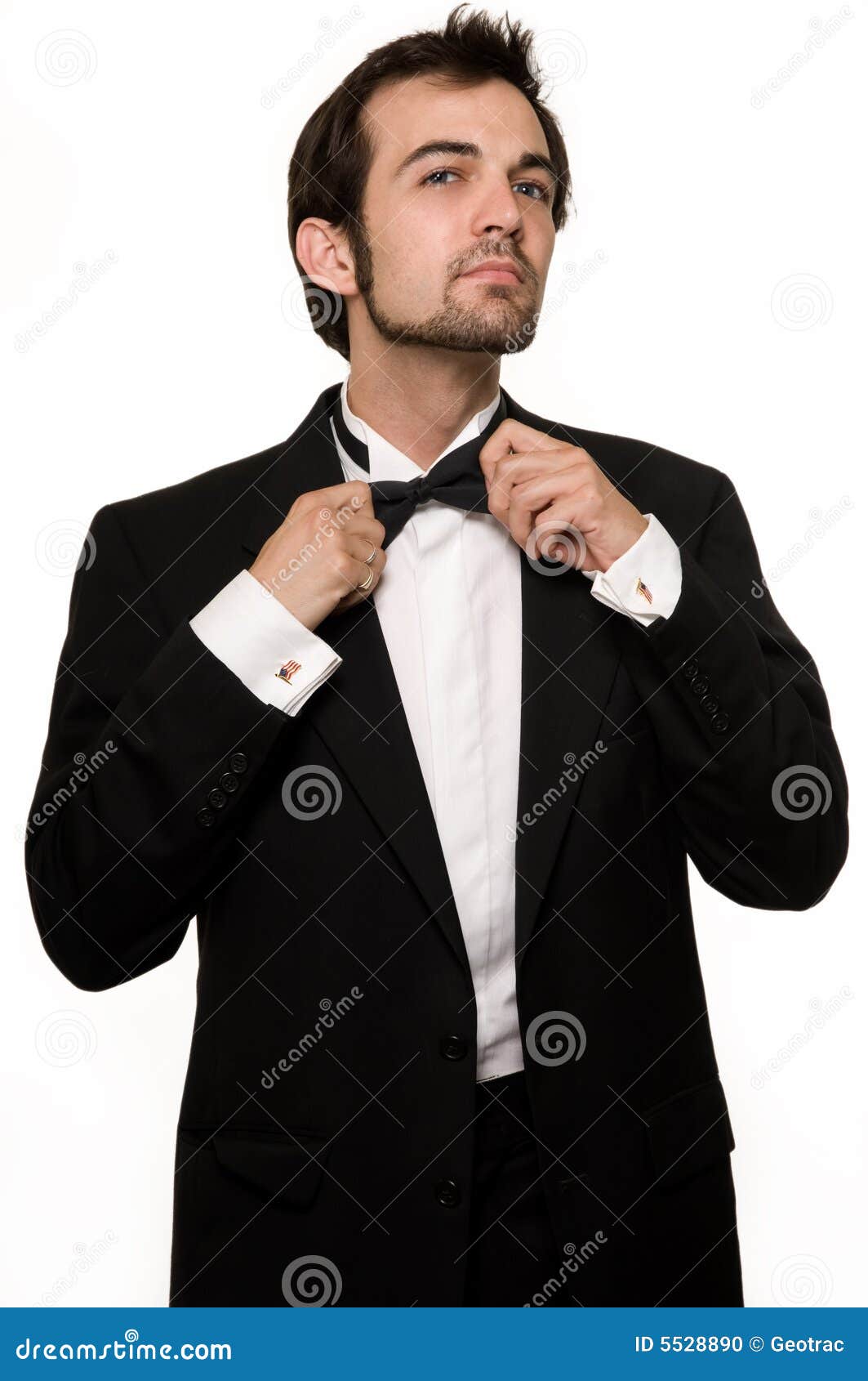 Uomo in smoking fotografia stock. Immagine di attraente - 5528890