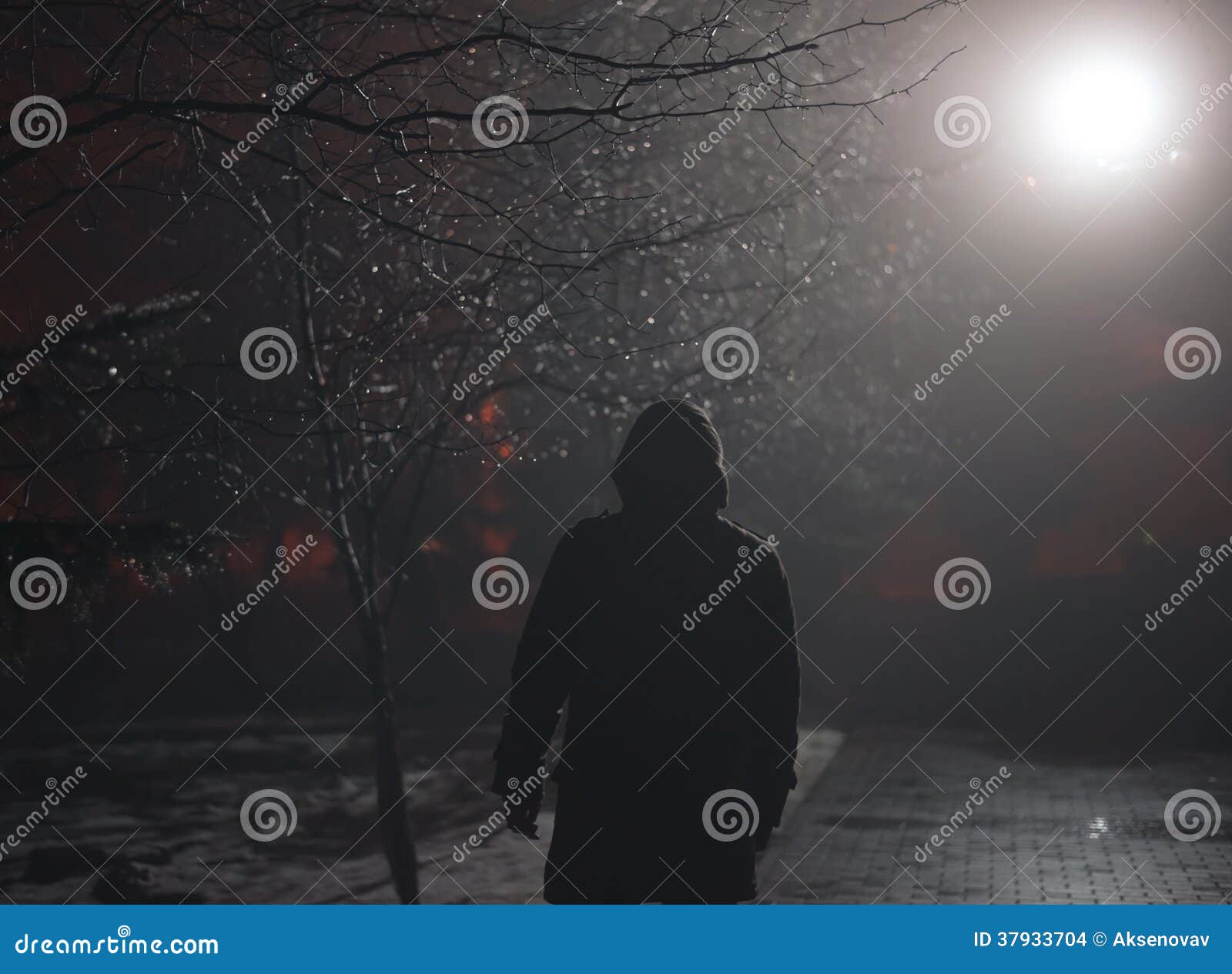 Uomo Solo Nella Nebbia Alla Notte Fotografia Stock - Immagine di sera ... Uomo Solo Nella Nebbia Alla Notte Fotografia Stock - Immagine di sera ...