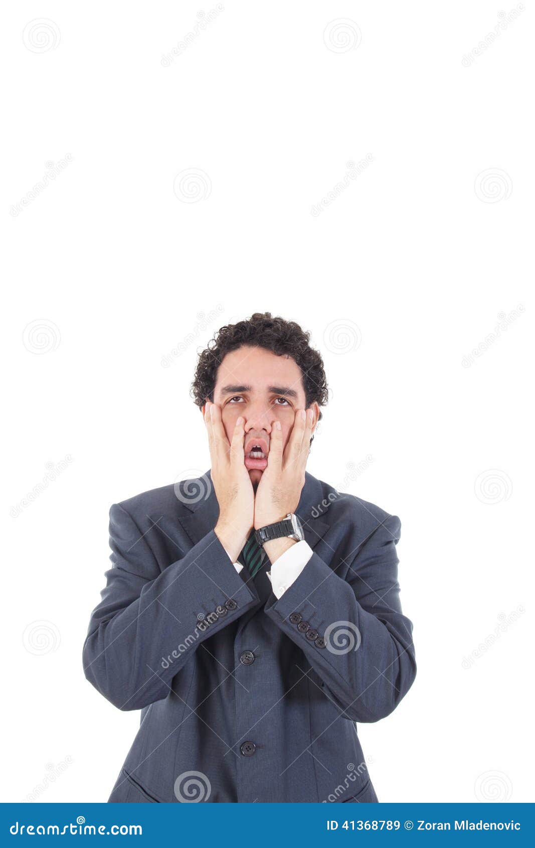 Uomo Stanco Triste Depresso Di Affari Con L'espressione Disperata ...