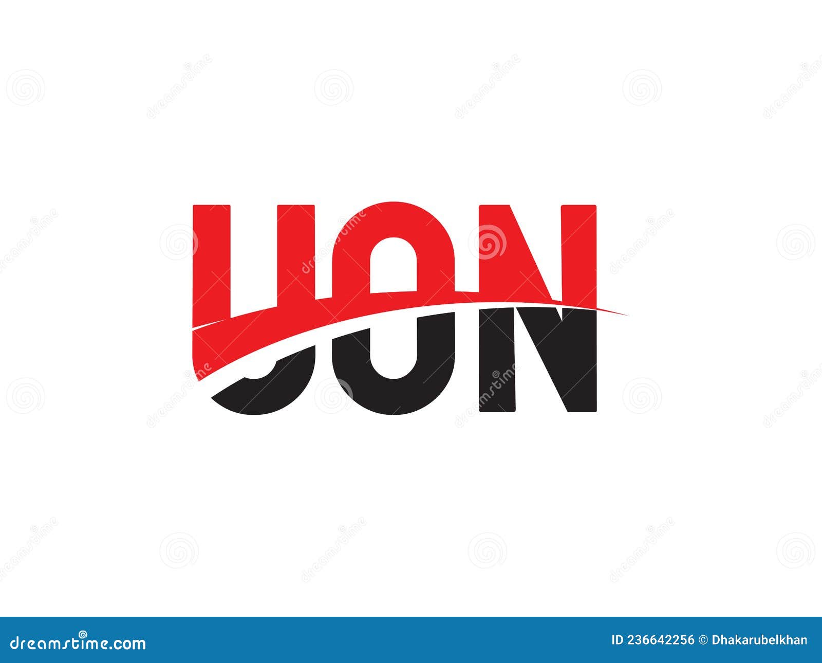 UON Letter Initial Logo Design Vector Illustration Stock Vector ...