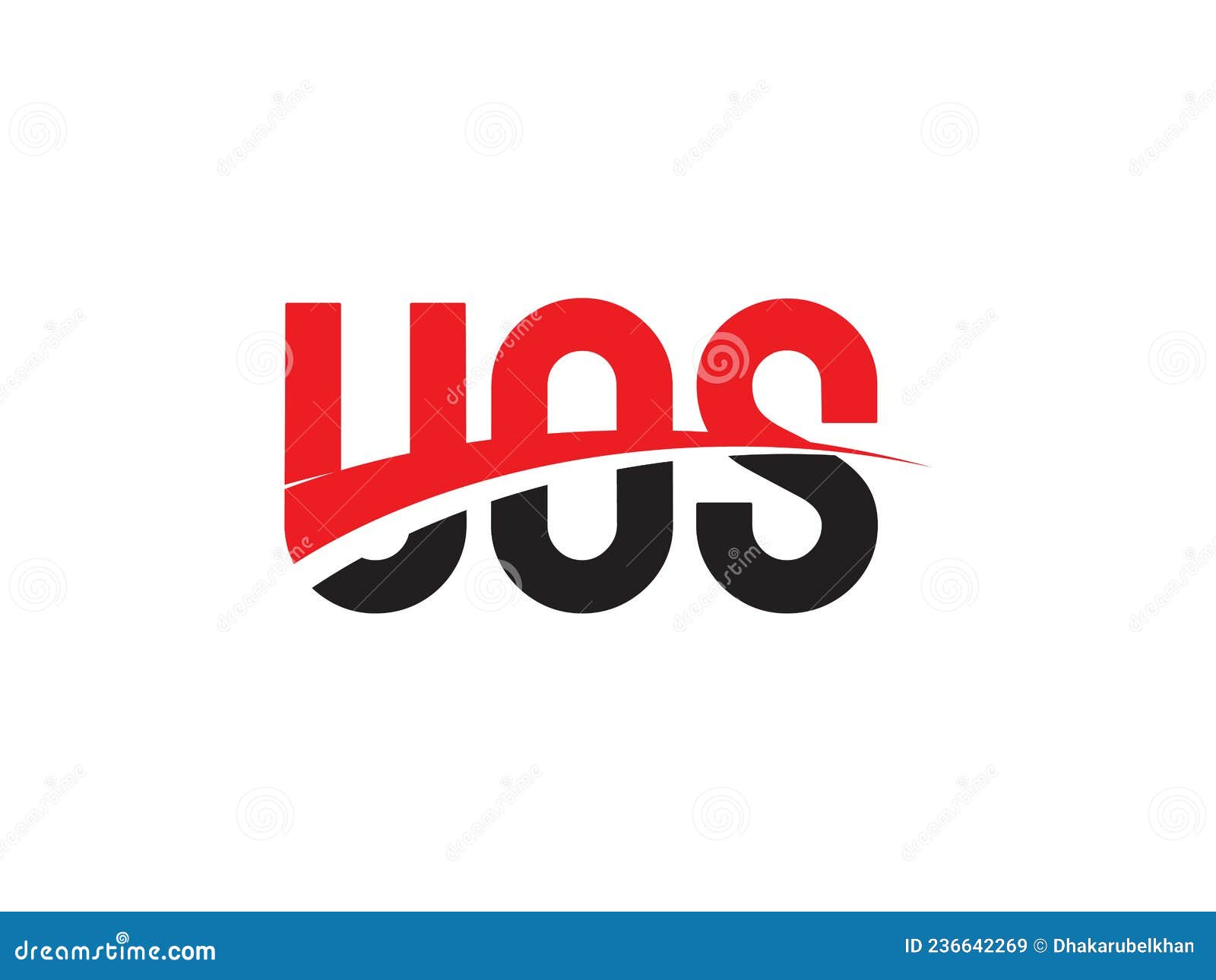 UOS Letter Initial Logo Design Vector Illustration Stock Vector ...