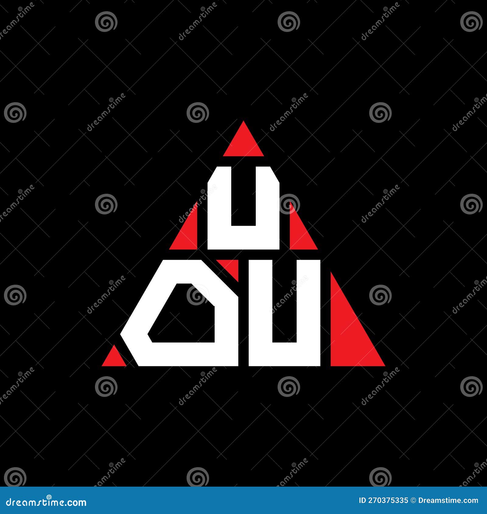 UOU Triangle Letter Logo Design with Triangle Shape. UOU Triangle Logo ...