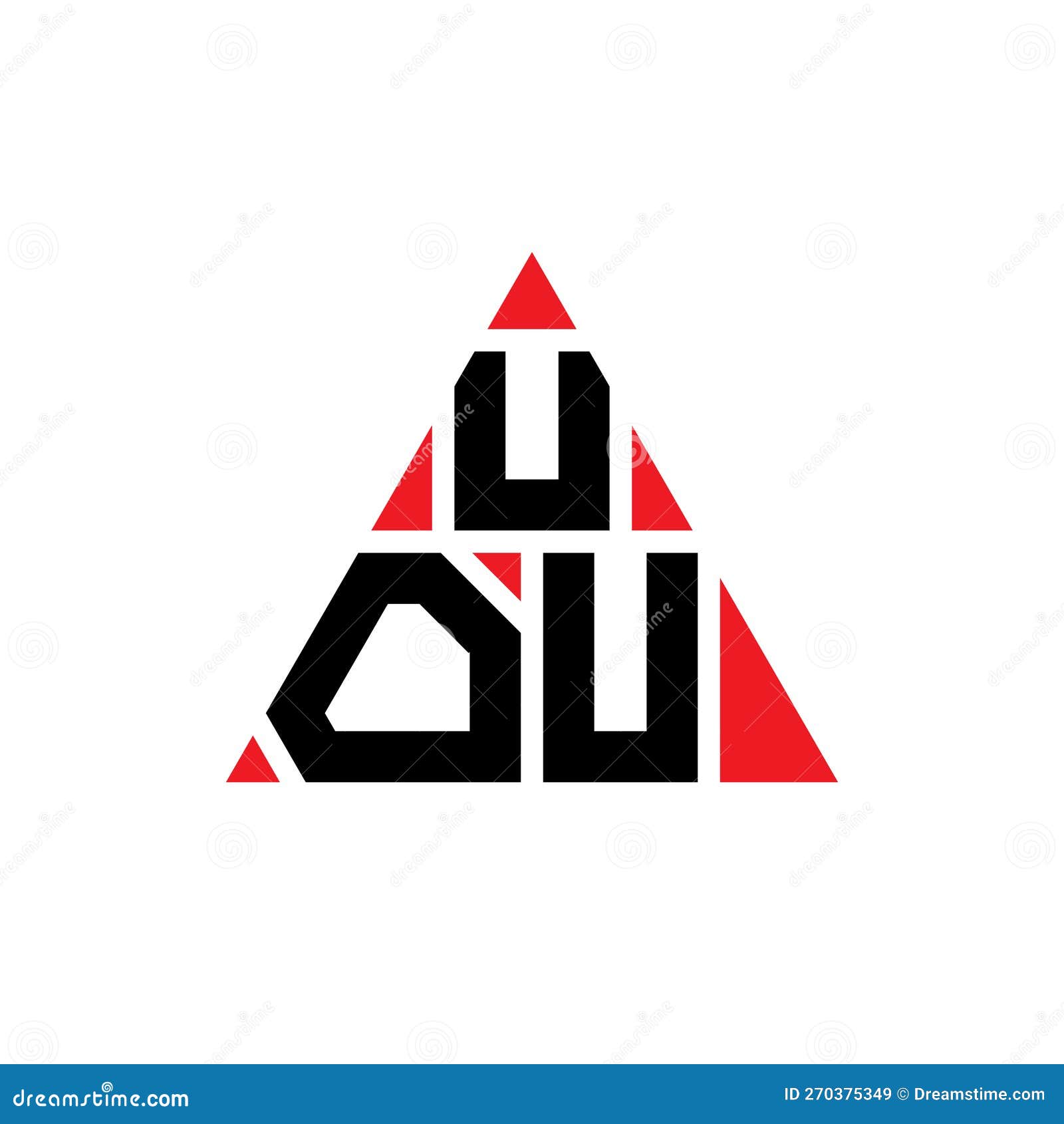 UOU Triangle Letter Logo Design with Triangle Shape. UOU Triangle Logo ...