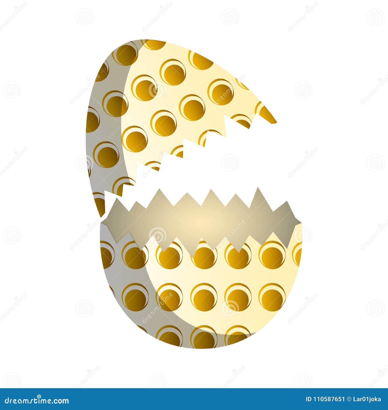 Uovo di Pasqua Rotto illustrazione vettoriale. Illustrazione di ...